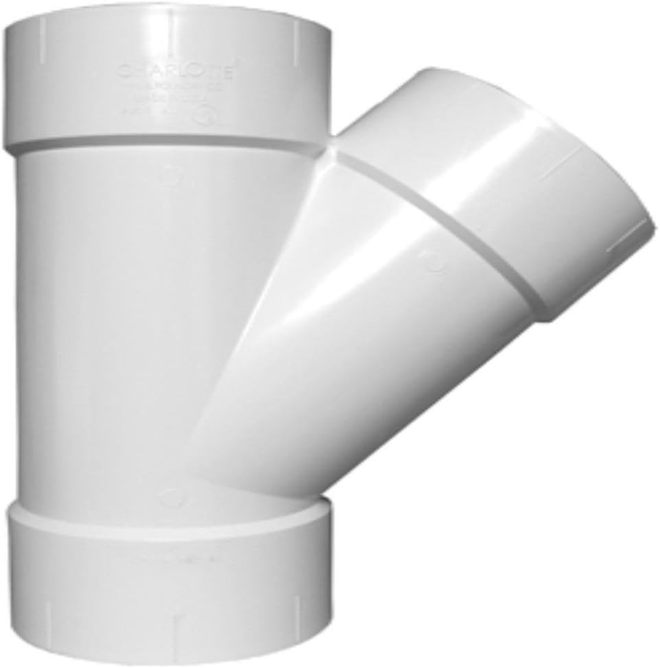 Charlotte Pipe Wye Pvc Dwv 3 " 45 Deg. Schedule 40 - Walmart.com