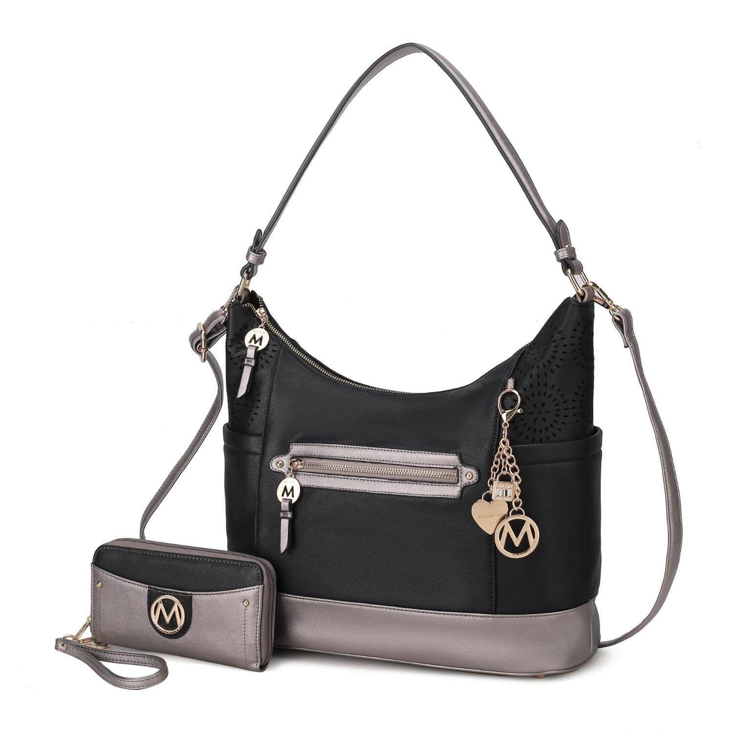 Charlotte Shoulder Handbag With Matching Wallet by Mia K - Walmart.com