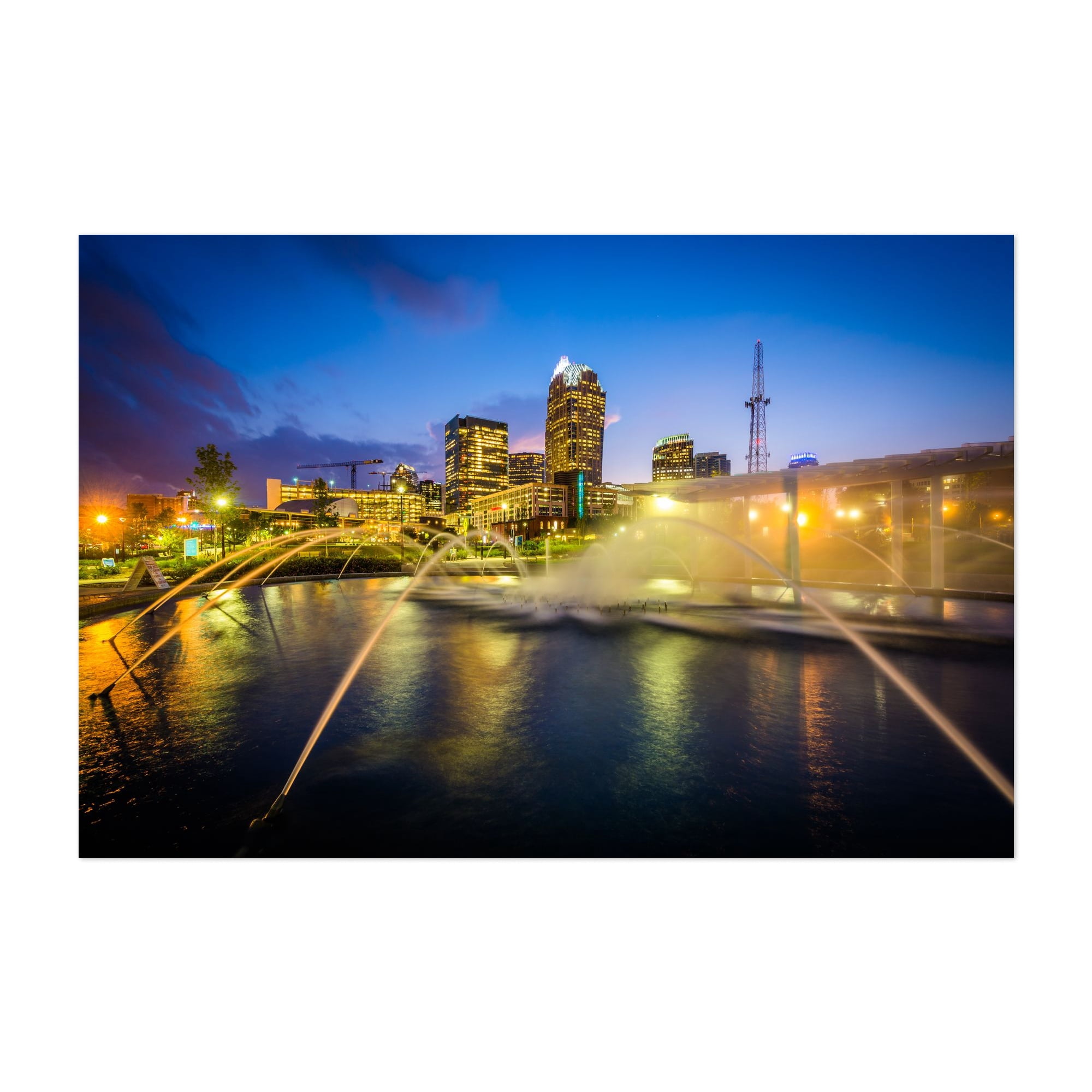 Charlotte Skyline & First Ward Park - Charlotte North Carolina ...