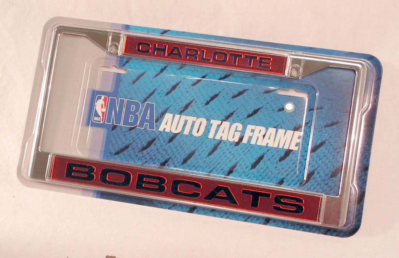 Charlotte Throwback Bobcats - Chrome Metal Laser Cut License Plate ...