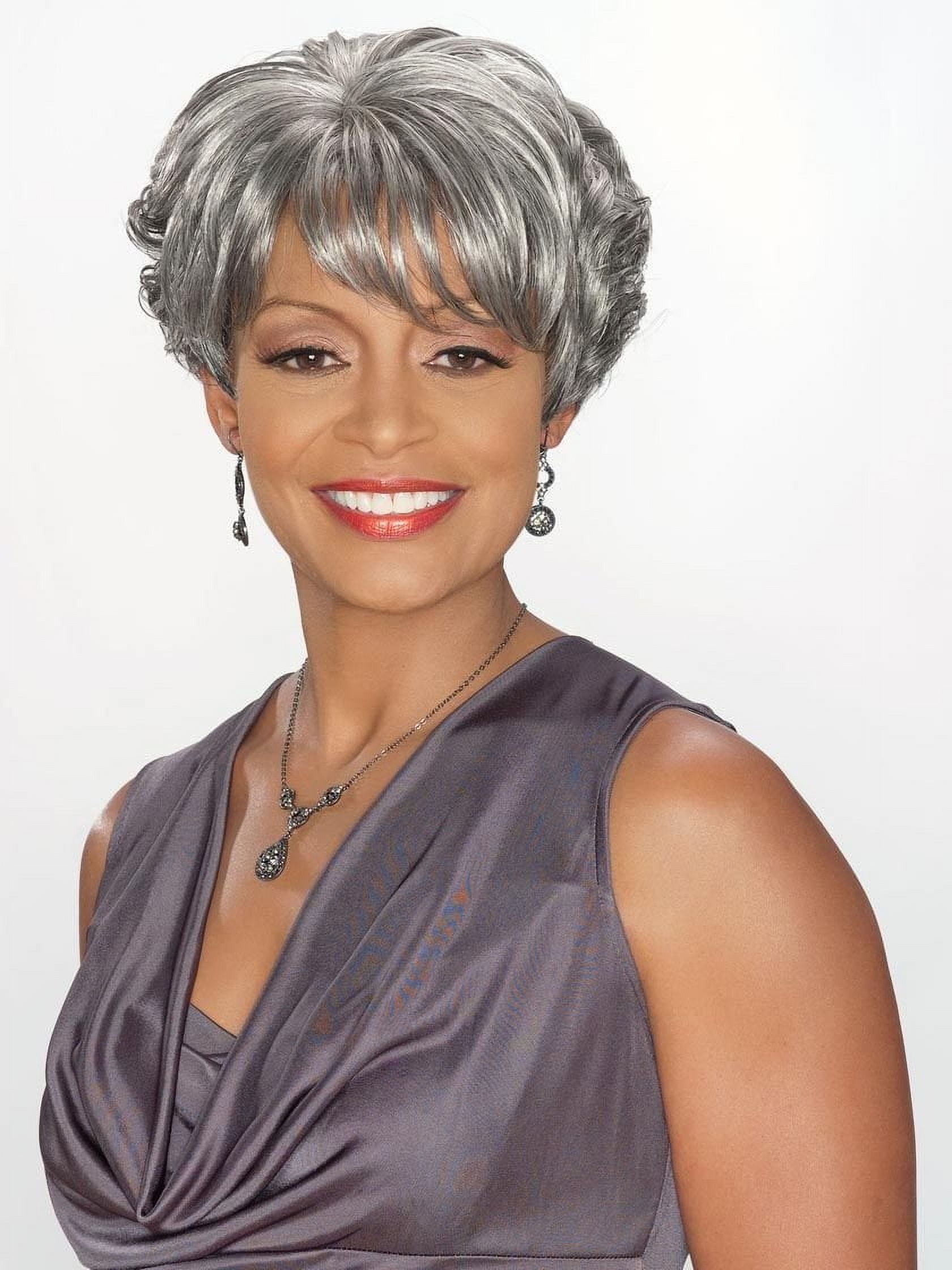 Charlotte Wig Color FS4/30 - Foxy Silver Wigs Short Wedge Style Stacked ...