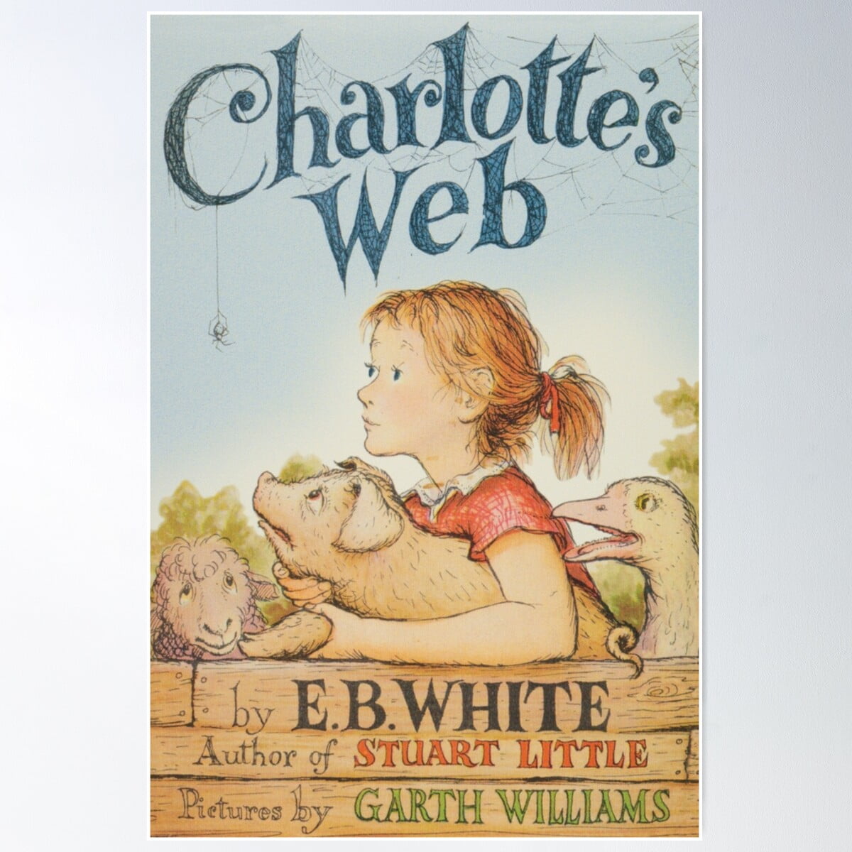 Charlottes Web Poster Wall Art, Modern Wall Decor For Living Room ...