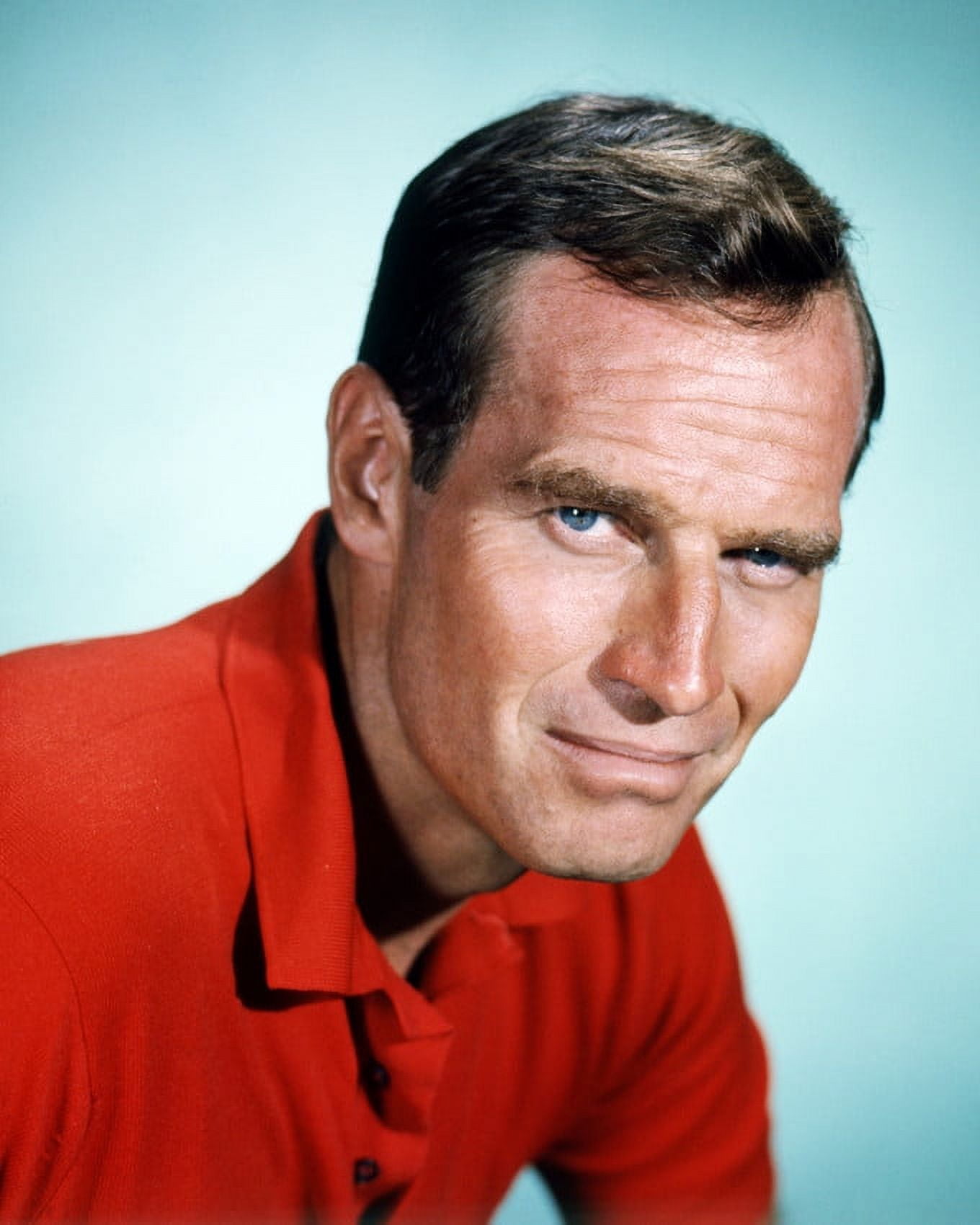 Charlton Heston 24X36 Classic Hollywood Poster Smiling In Red Outfit ...