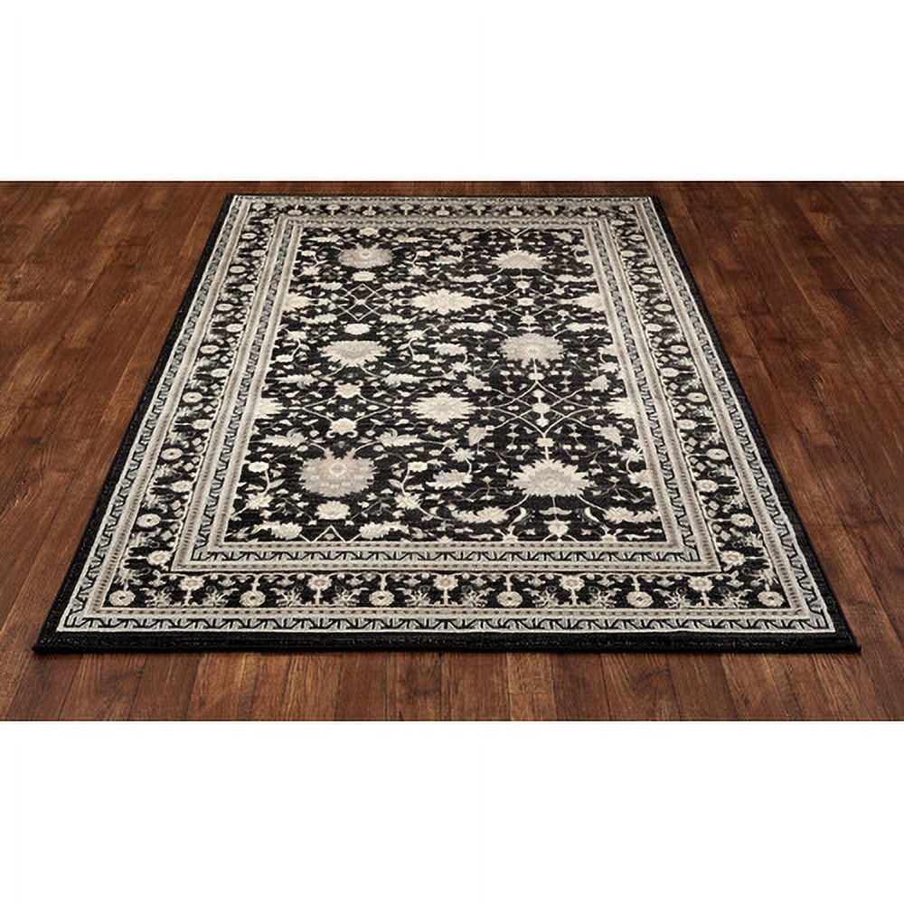 Charlton Home Highland Black/Cream Area Rug - Walmart.com