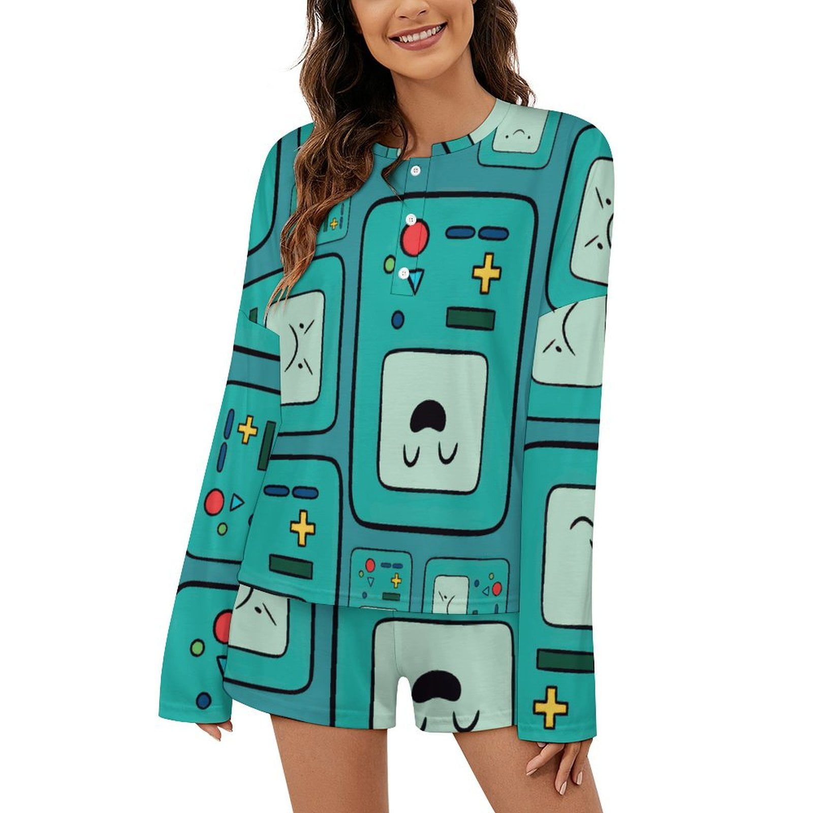 Sfneewho Adventure Time Bmo Character Toss Triangular Pajama Set for ...