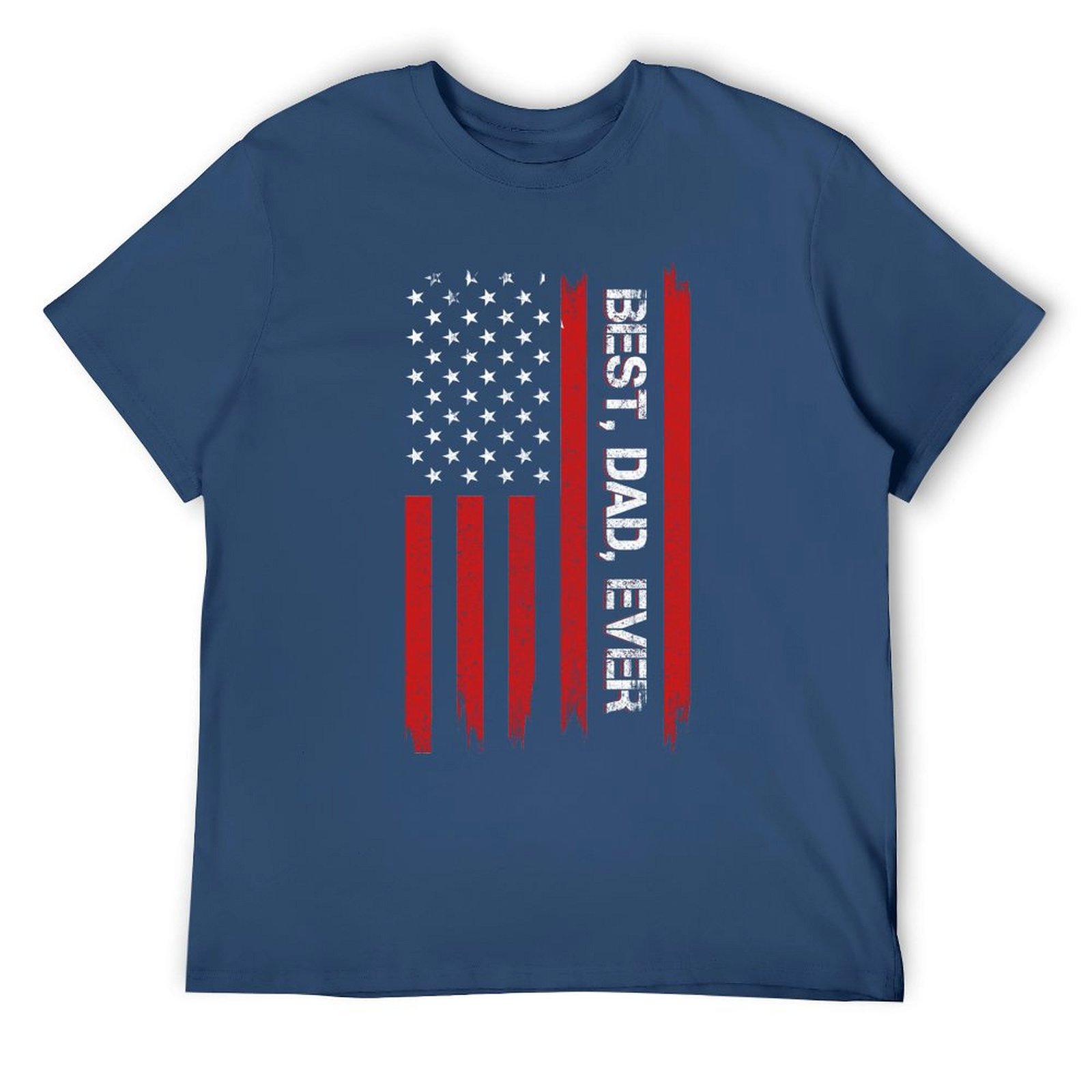 Charlylifestyle Best Dad Ever American Flag Fathers Day Short Sleeve T ...