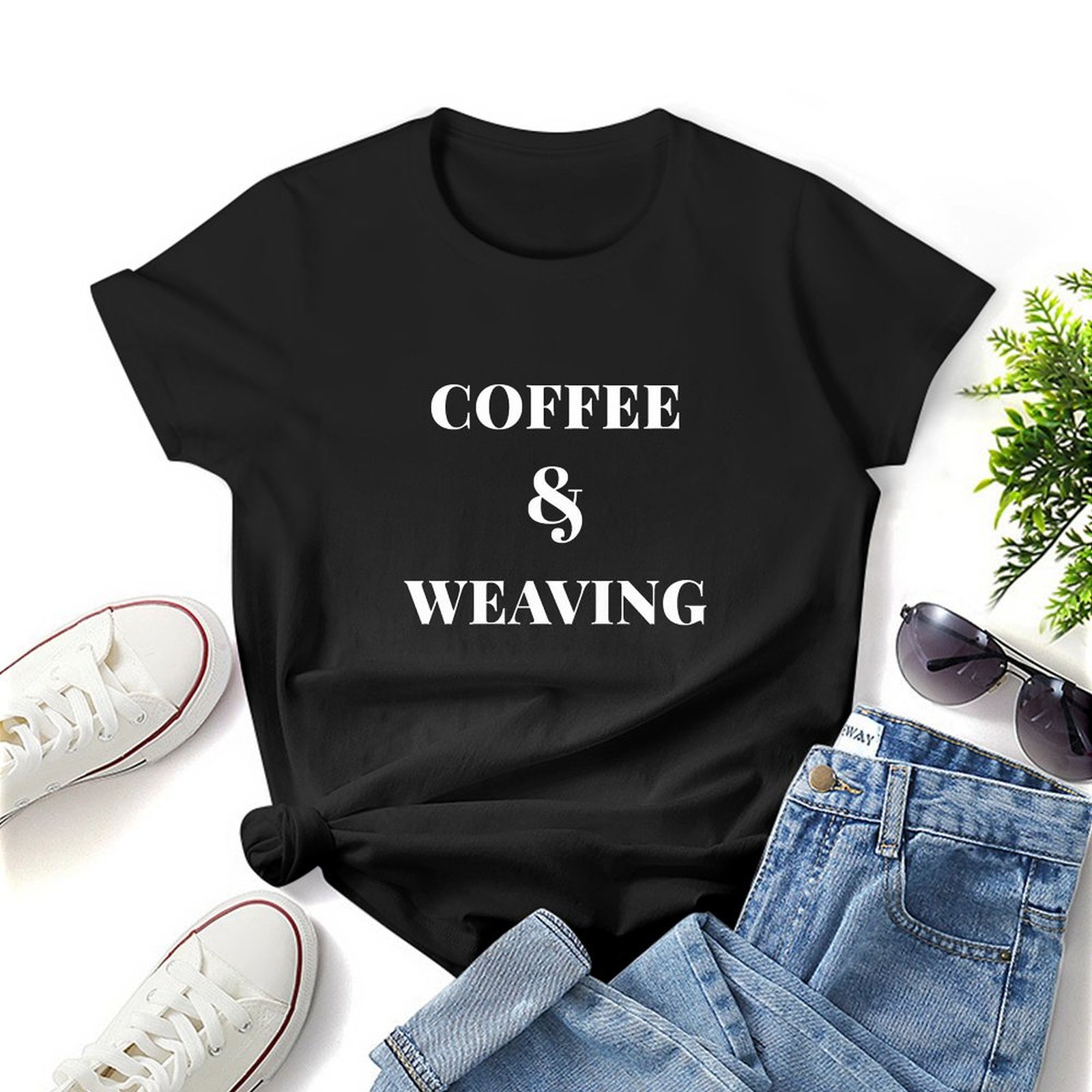 Charlylifestyle Coffee And Weaving Simple Text Design For Weavers Short ...