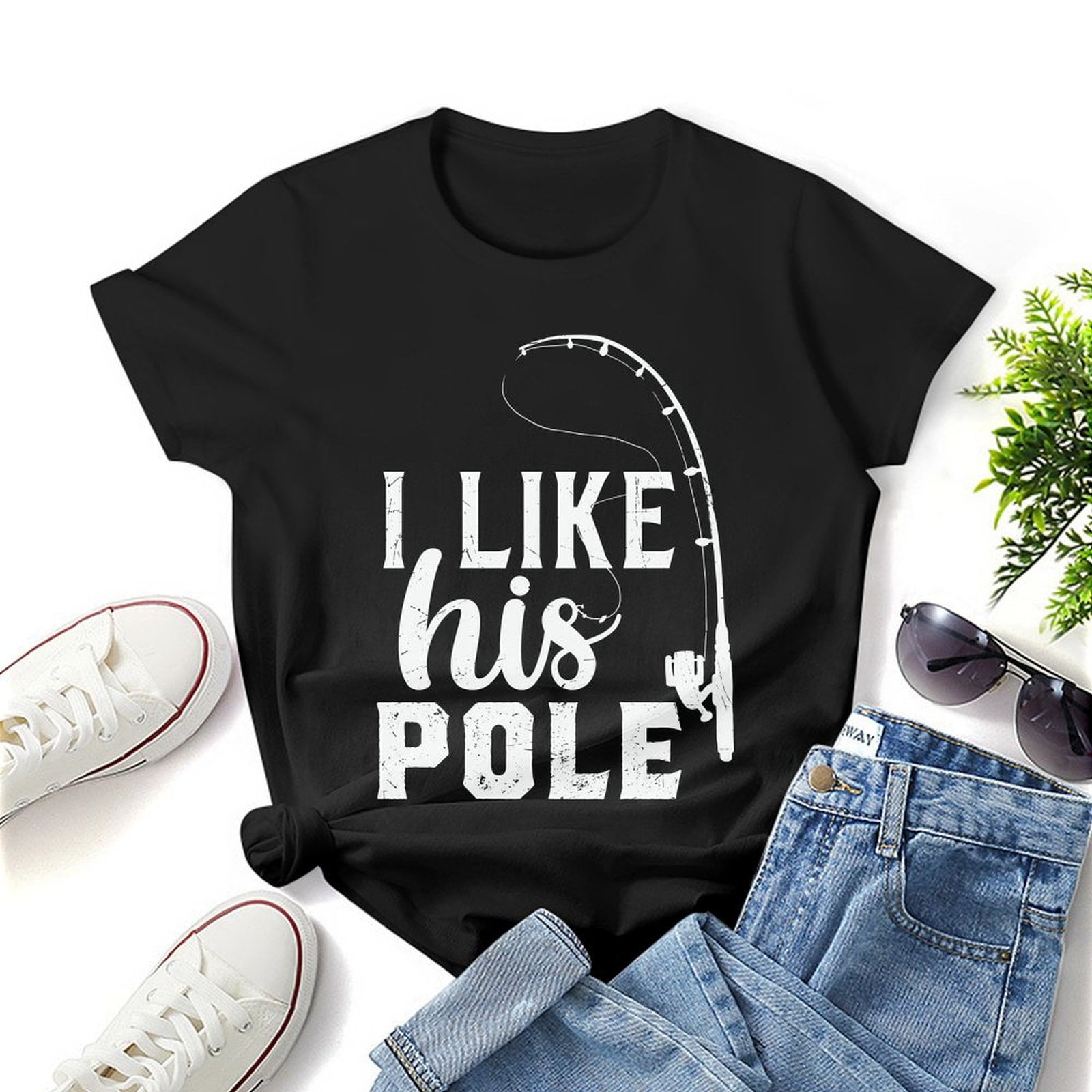 Charlylifestyle Colorful Retro Funny Fishing I Like His Pole Gift Short ...