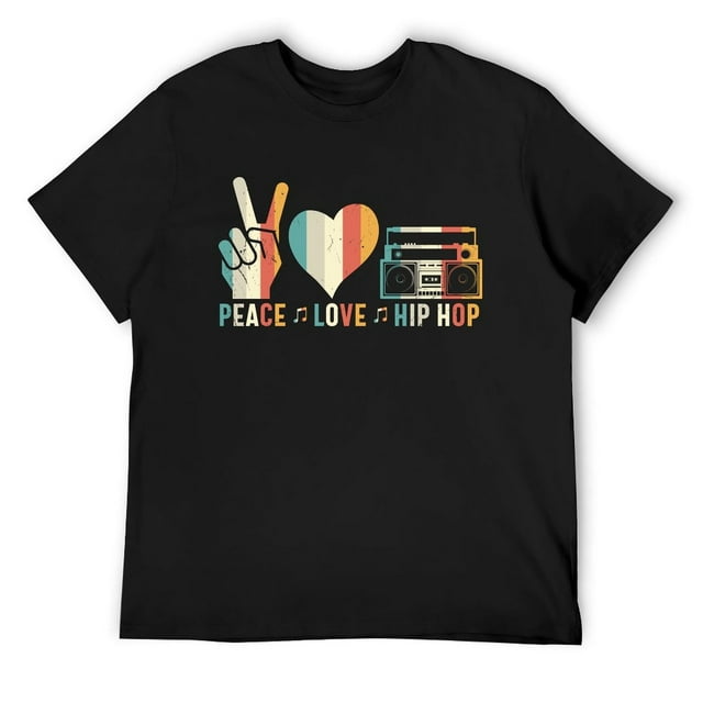 Charlylifestyle Colorful Retro Retro Design Peace Love Hip Hop Short ...