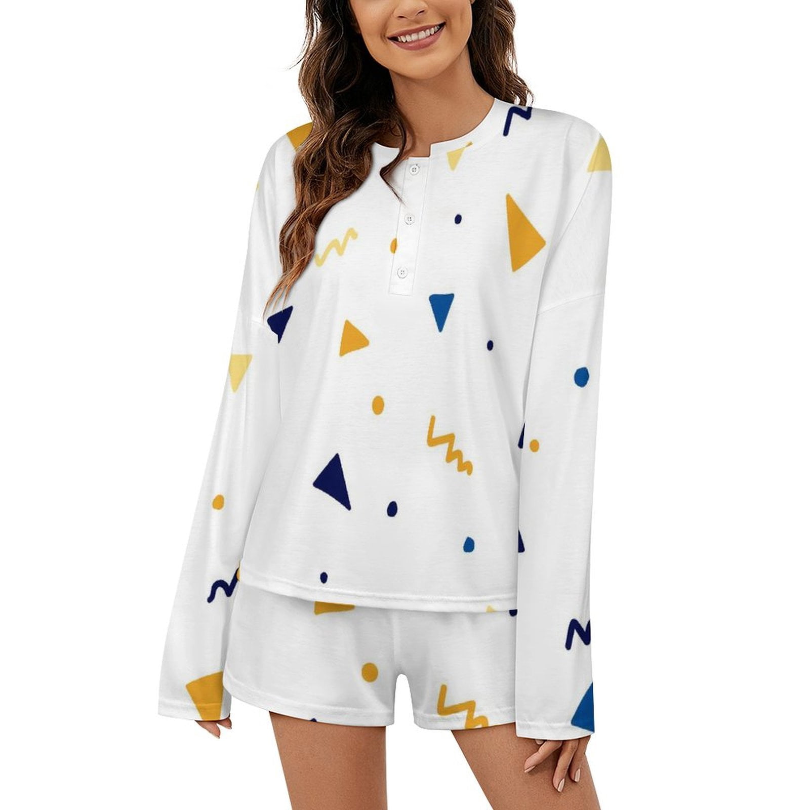 Sfneewho Navy Blue College Grad Graduation Star Party Pajama Set for ...