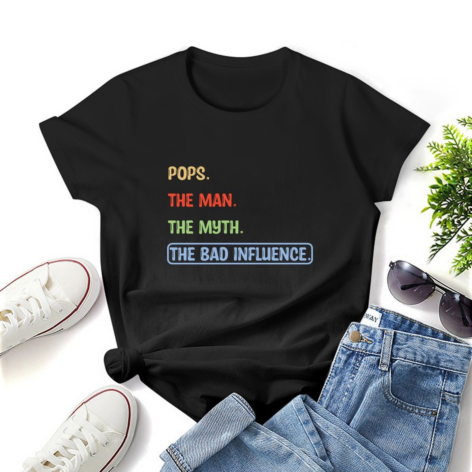 Charlylifestyle Pops The Man The Myth The Bad Influence Short Sleeve T ...