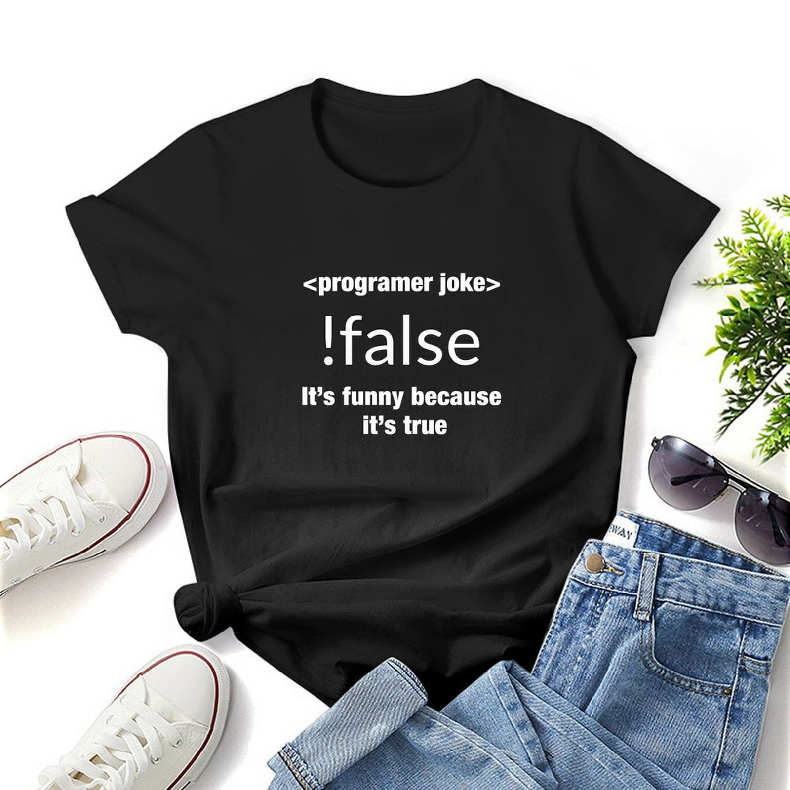 Charlylifestyle Programmer Joke False Its Funny Because Its True Short Sleeve T Shirt For Men