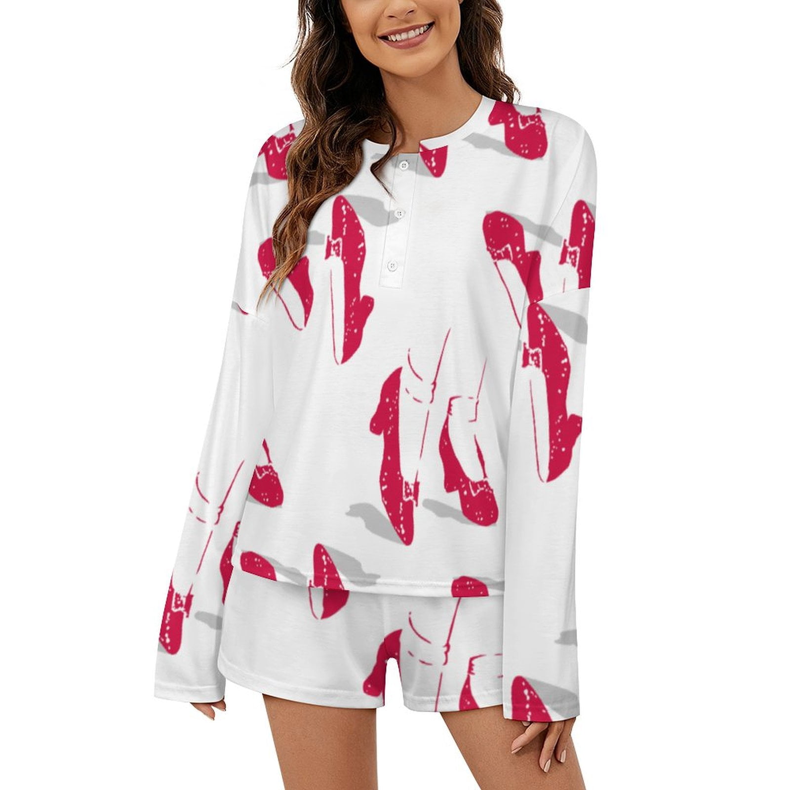 Charlylifestyle Red Wizard Of Oz Ruby Slippers Wicked Witch Pajama Set ...