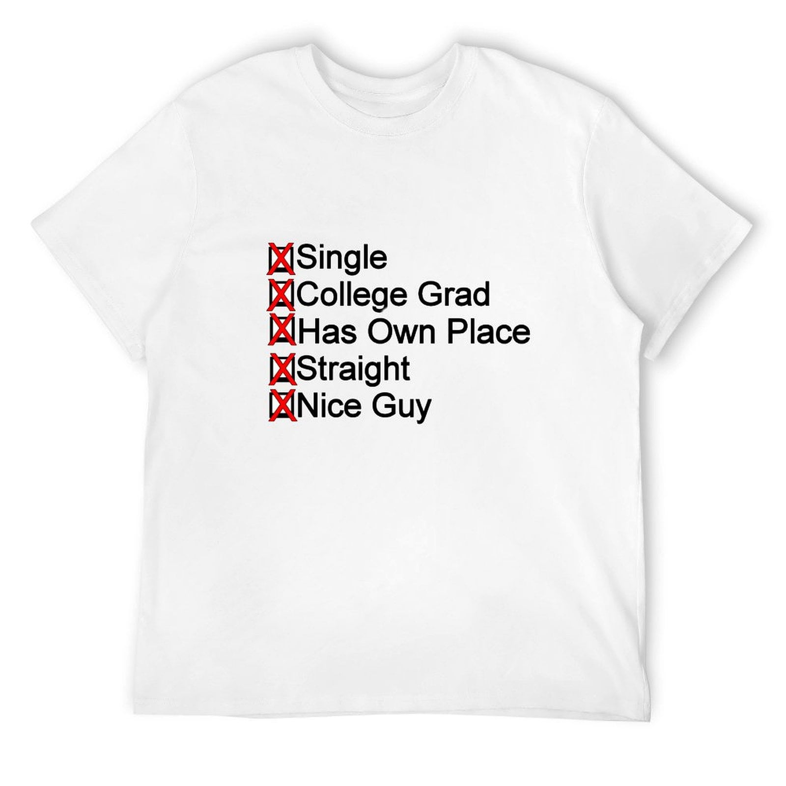 Charlylifestyle Unisex Casual Single Grad Straight Nice Guy Checklist ...