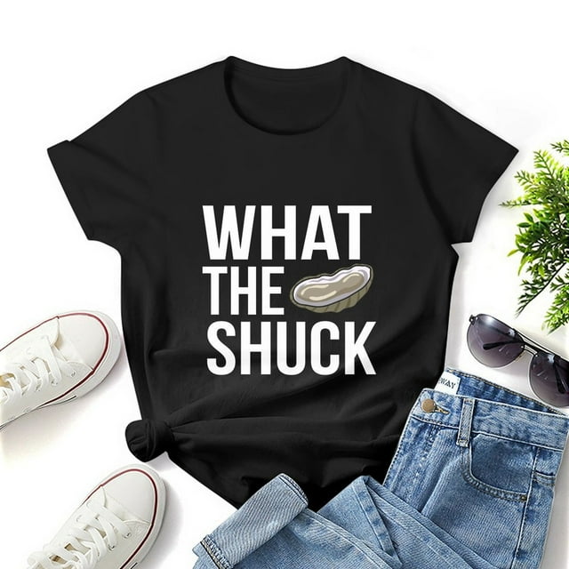 Charlylifestyle What The Shuck Funny Saying Oyster Lover Catcher Short ...