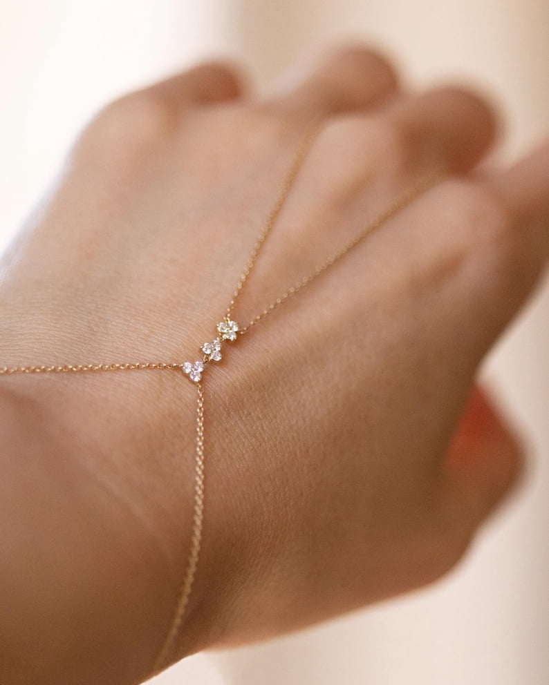Charm 14k Yellow Gold Plated 7" 1Ct Round Cut Simulated Diamond Women's ...