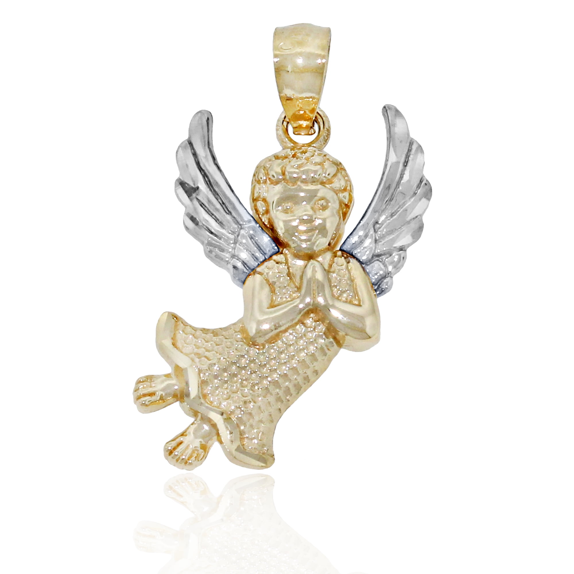 Charm America - Gold Baby Angel Charm - 14 Karat Solid Gold - Walmart.com
