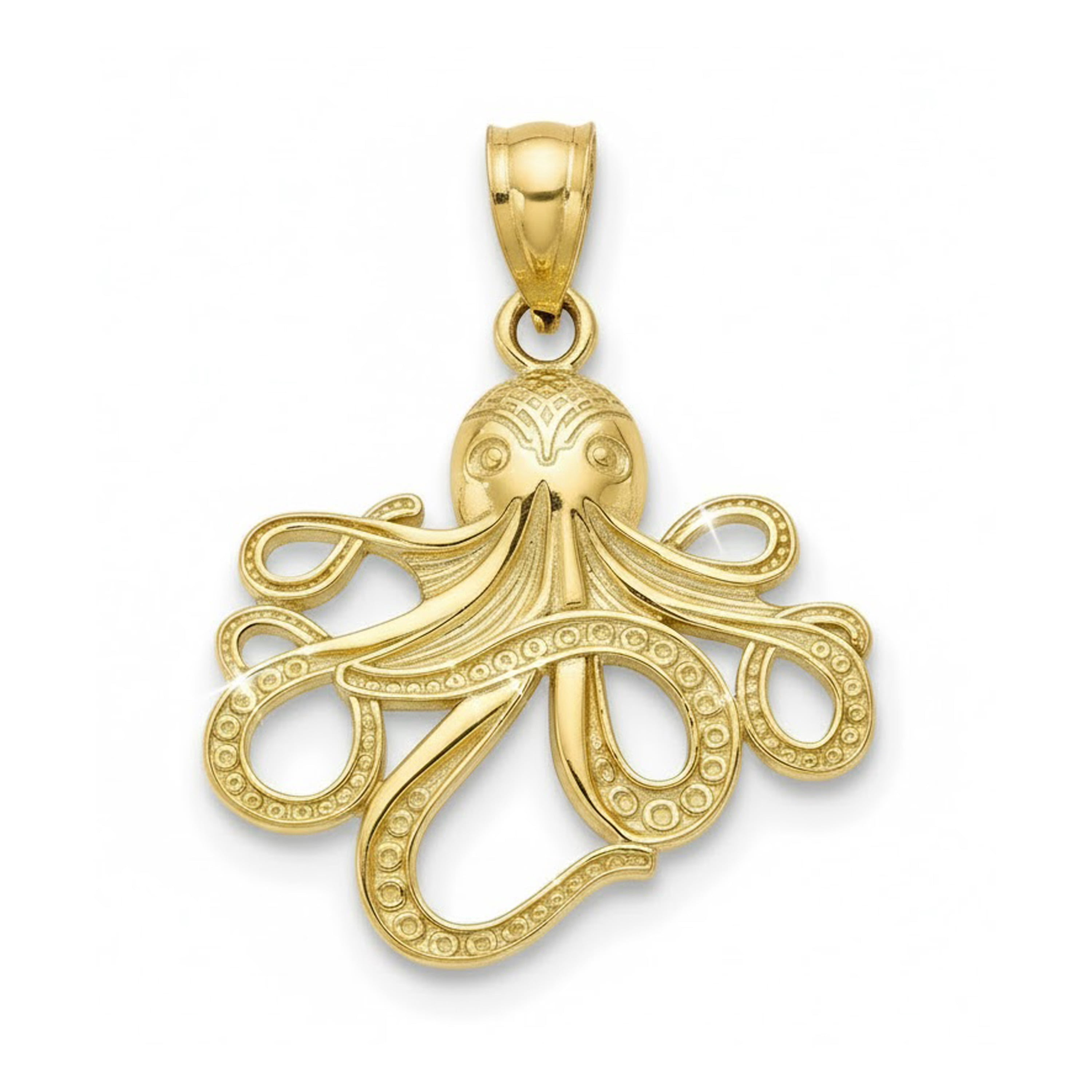 Charm America - Gold Enchanting Octopus - 10 Karat Solid Gold - Walmart.com
