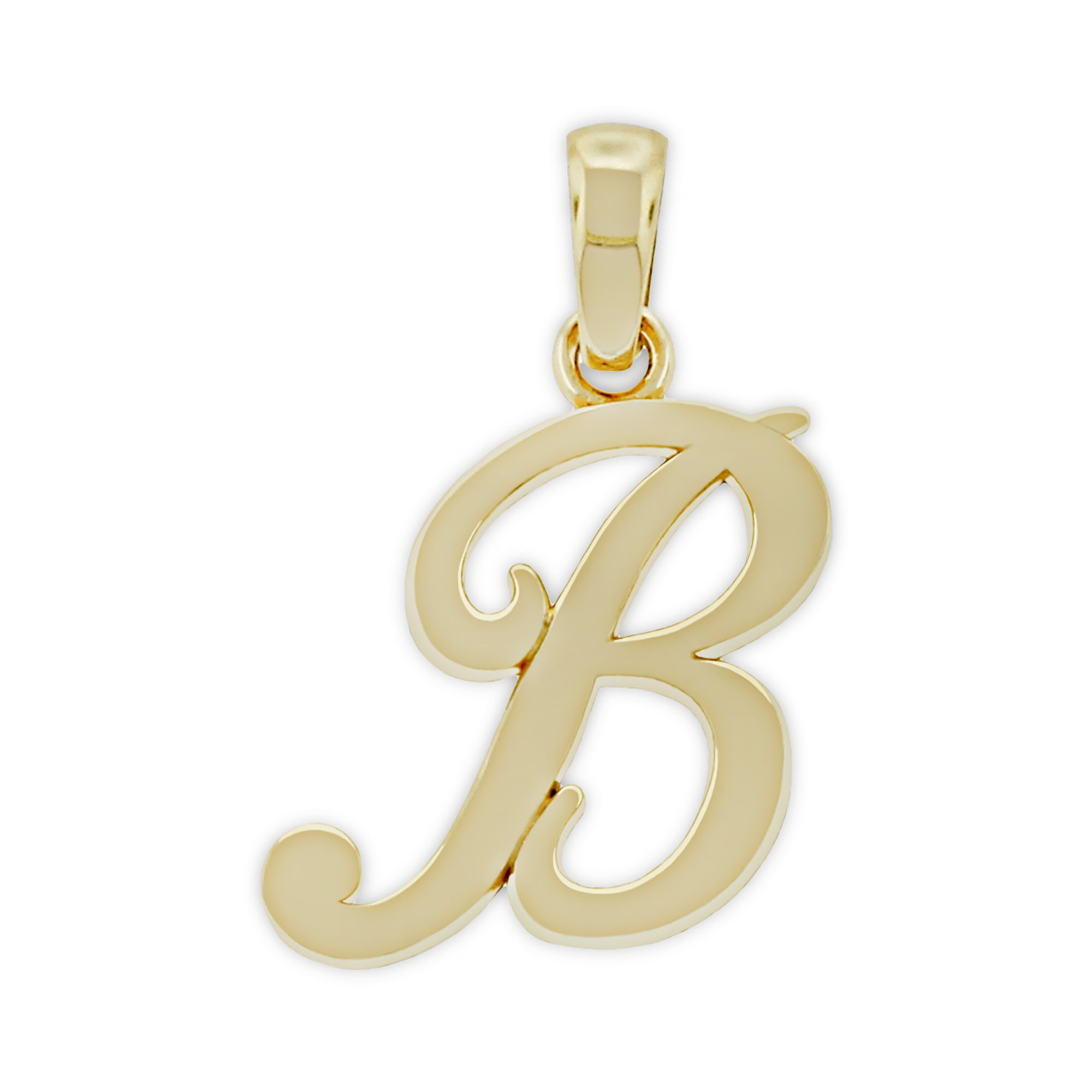 Charm America - Gold Initial Letter "B" Charm - 14 Karat Solid Gold ...