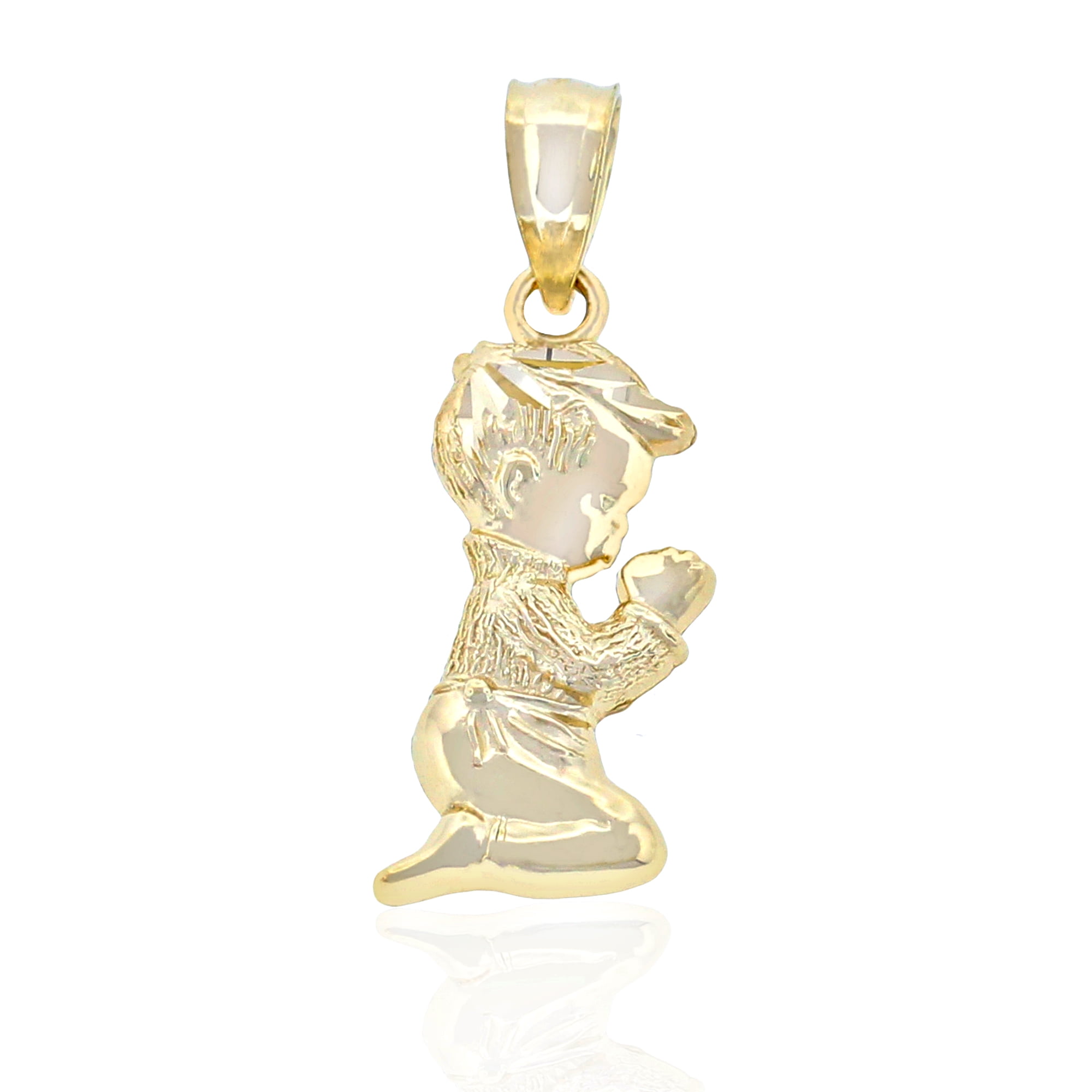 Charm America - Gold Praying Boy Charm - 10 Karat Solid Gold - Walmart.com