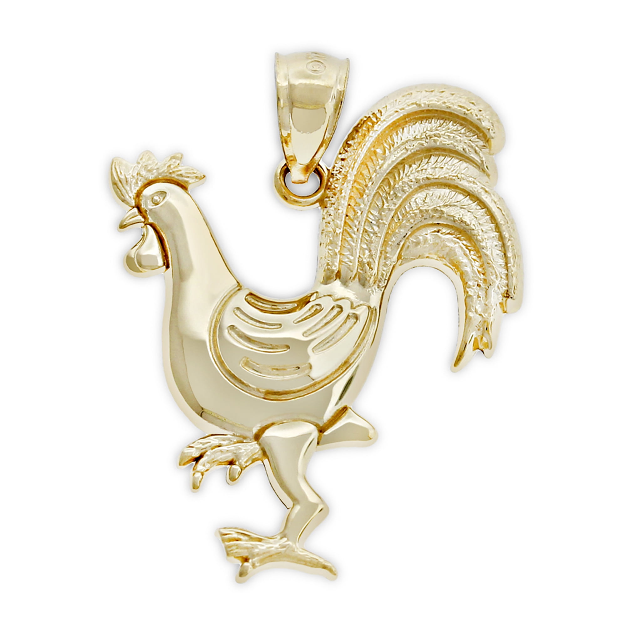 Charm America - Gold Rooster Charm - 10 Karat Solid Gold - Walmart.com