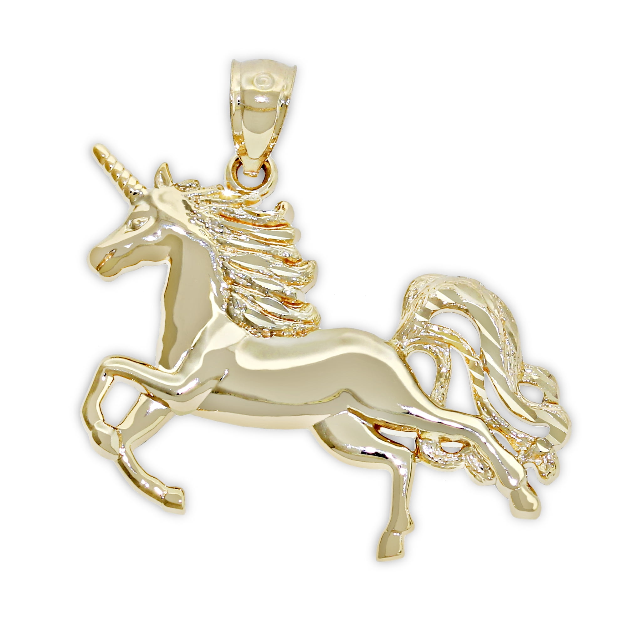 Charm America - Gold Unicorn Charm - 10 Karat Solid Gold - Walmart.com