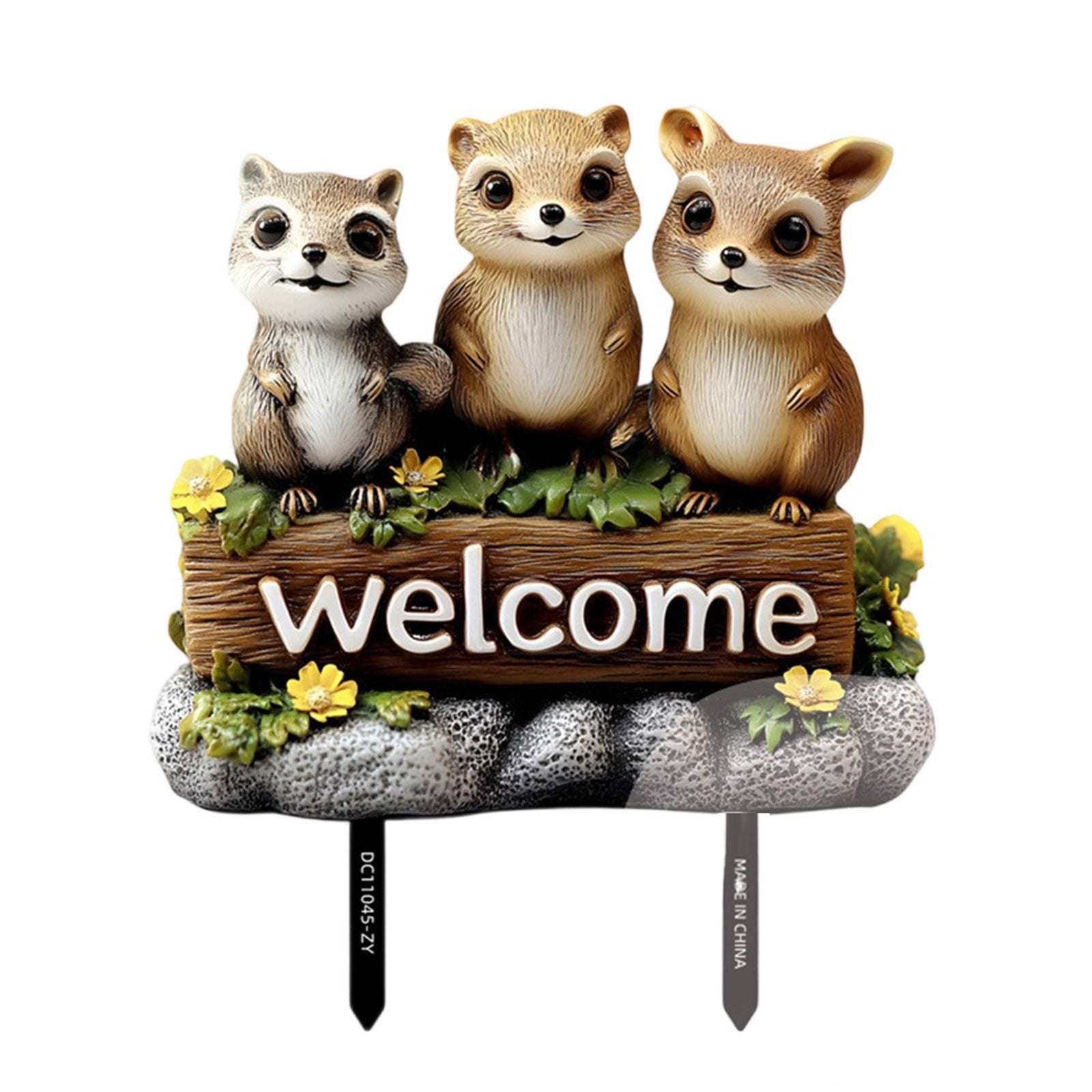 Charm Bird Garden Markers Welcome Sign Ground Stake Friendly PVC Yard ...