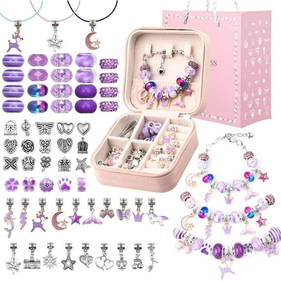 Charm Bracelet Making Kit Girls Beads for Jewelry Making Kit Unicorns ...