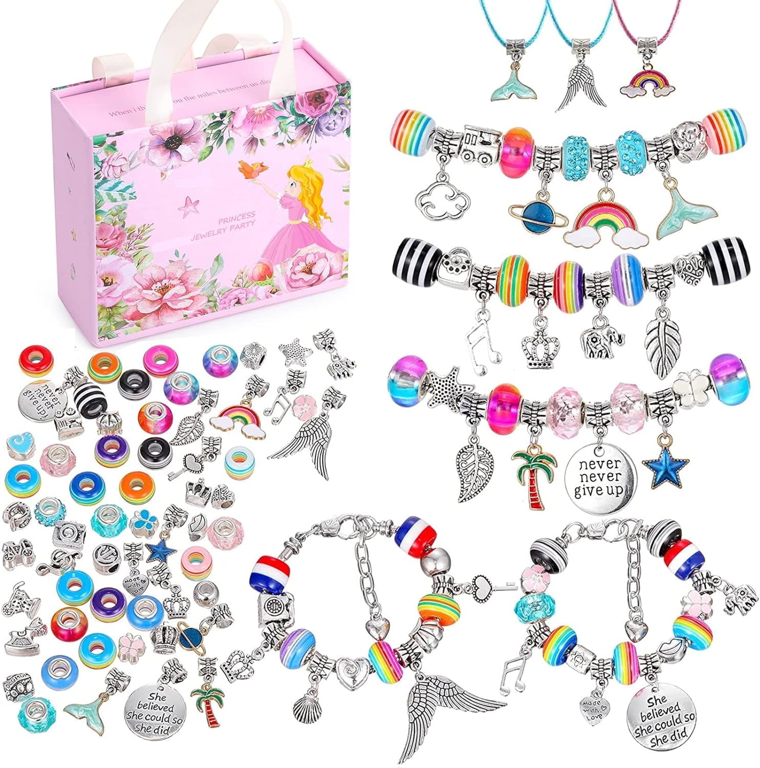 Charm Bracelet Making Kits, Jewelry Making Charm with Necklace, Jewelry ...