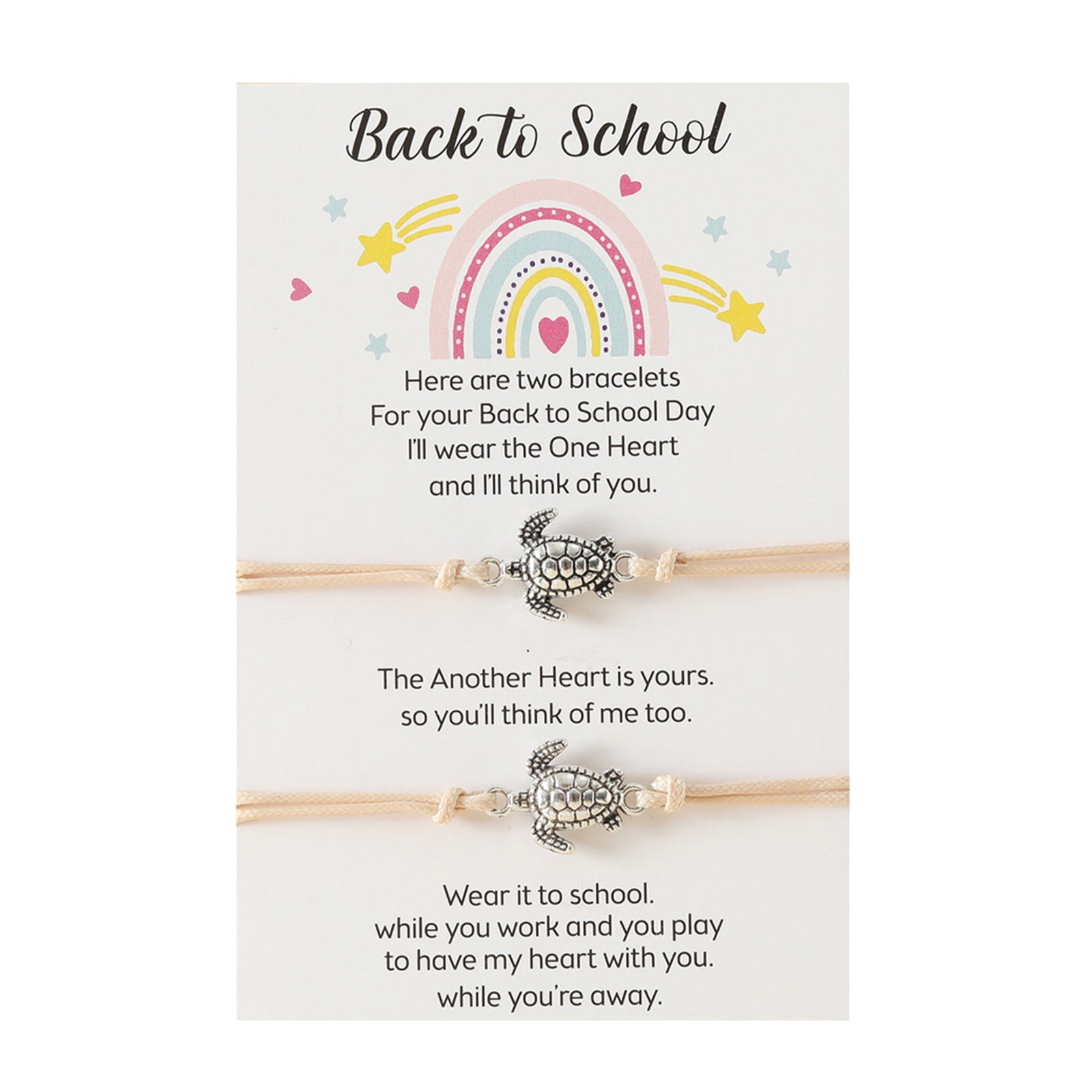 Charm Bracelets 2Pcs Turtle Bracelet Back To School Gift Bracelet Plus ...