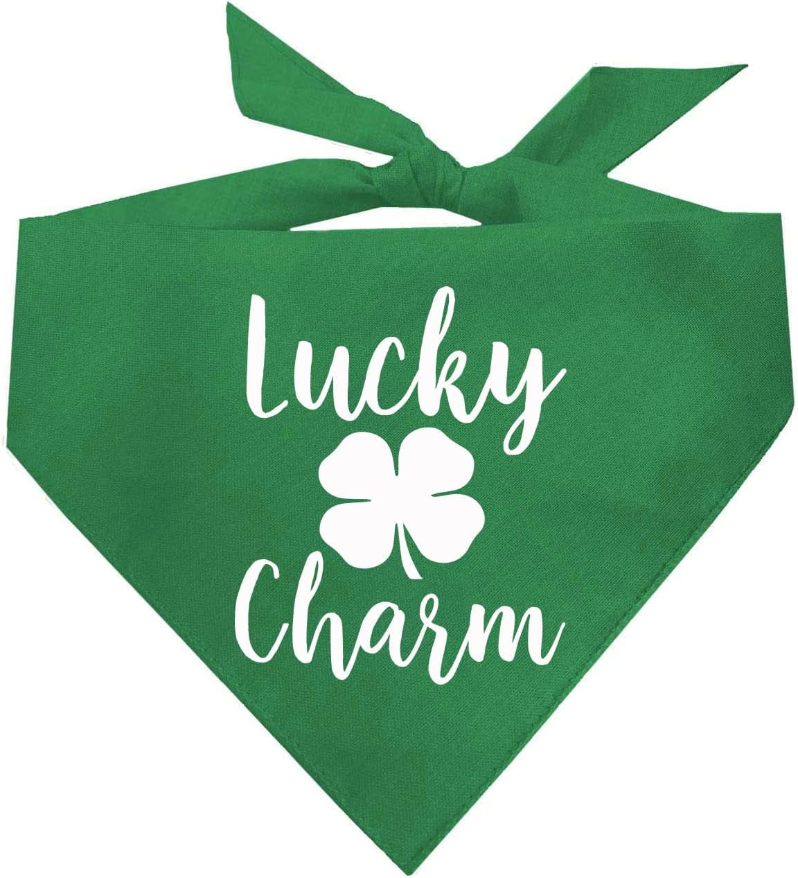 Charm Dog Bandana | 100% Cotton Triangle | Made in | Funny St. Patrick's Day Photoshoot Prop ...
