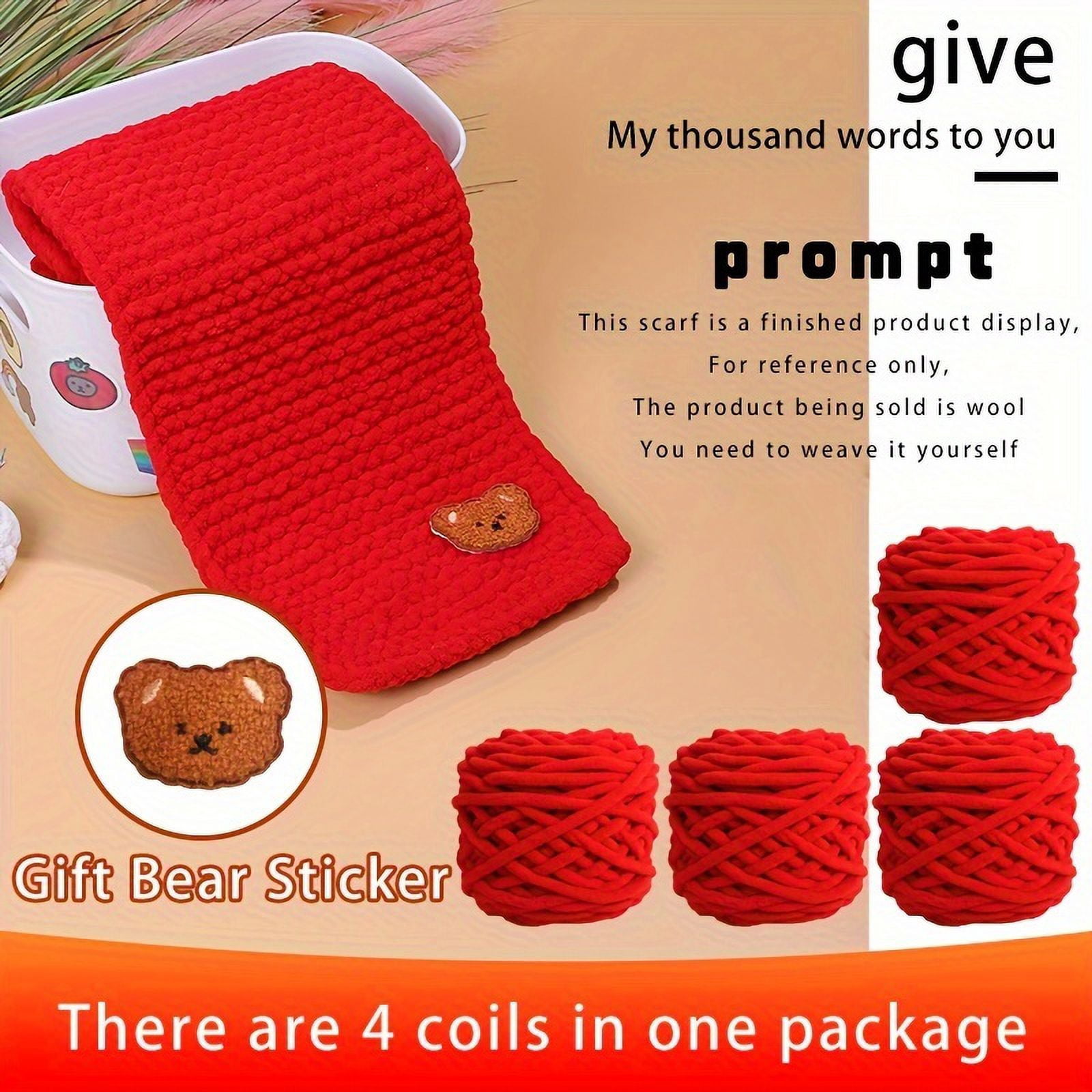 Charm Elves 400g Thick Chunky Yarn - Dual-Tone, Gradient & Chenille ...