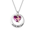 Charm Fashion Jewelry Women's Necklace Two-Tone Silver Rose Gold Faith ...