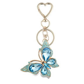 Claire's Pink Glitter Filled Butterfly Keychain - Walmart.com
