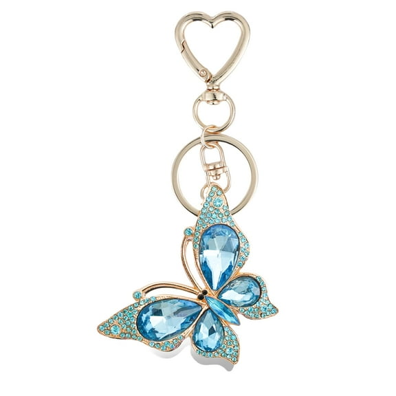 Bling Keychain for Handbags,Red Bow Keychain with Heart-Shaped Pendant ...