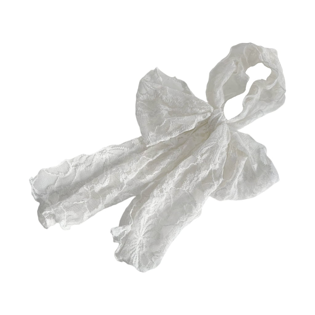 Charm Lace Flower Silk Scarf For Women Sheer Shawl Neckwrap With Ruffle ...