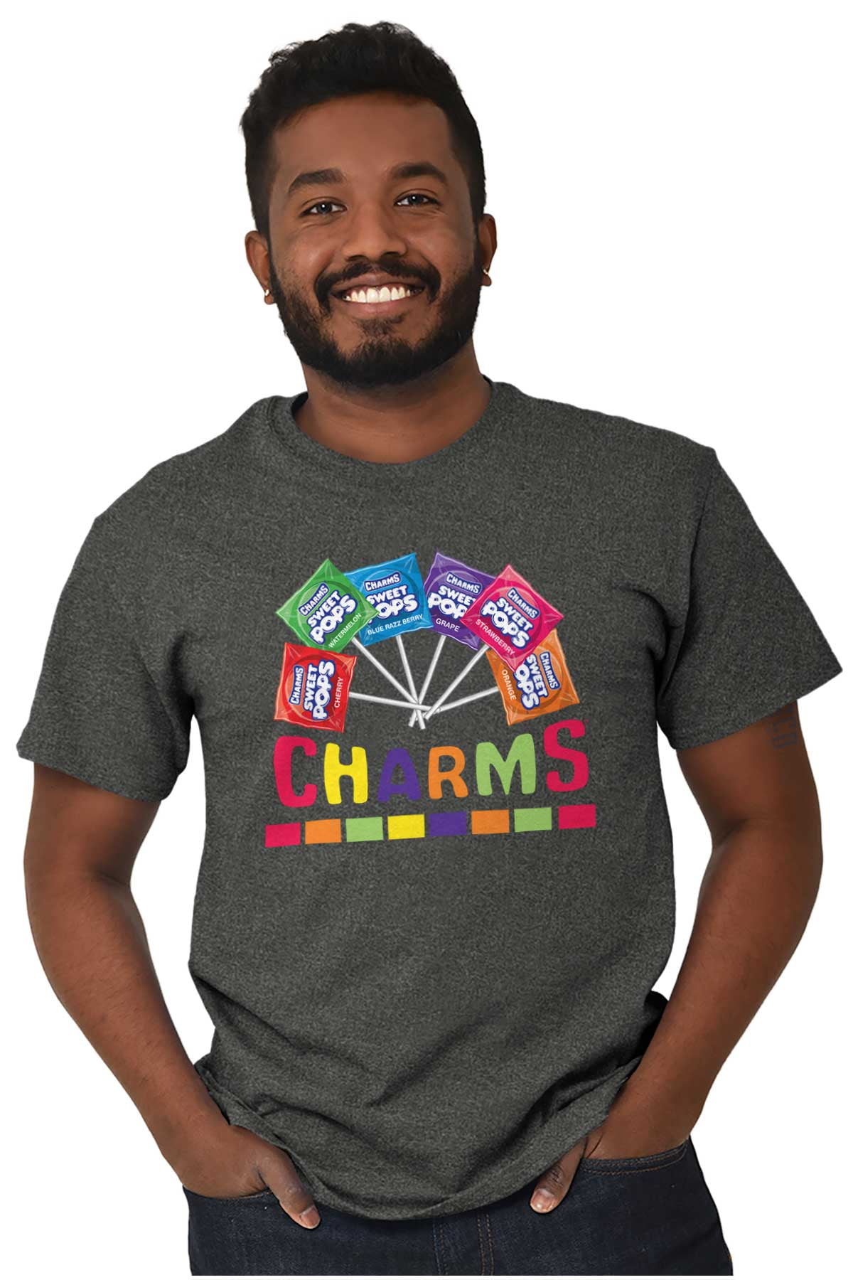 Charm Pops Classic Lollipops Logo Men's Graphic T Shirt Tees Brisco ...