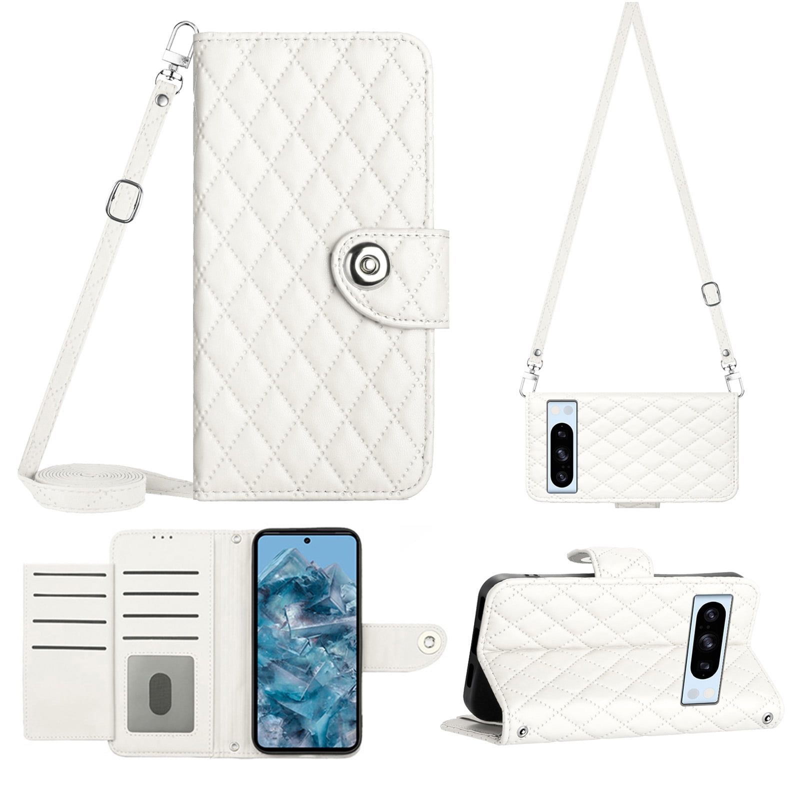 Charm Style for Google Pixel 8 Pro Case RFID Blocking Wallet Card ...
