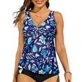 Charm V Neck Swimsuit Top for Womens Adjustable Straps Only Tankinis ...
