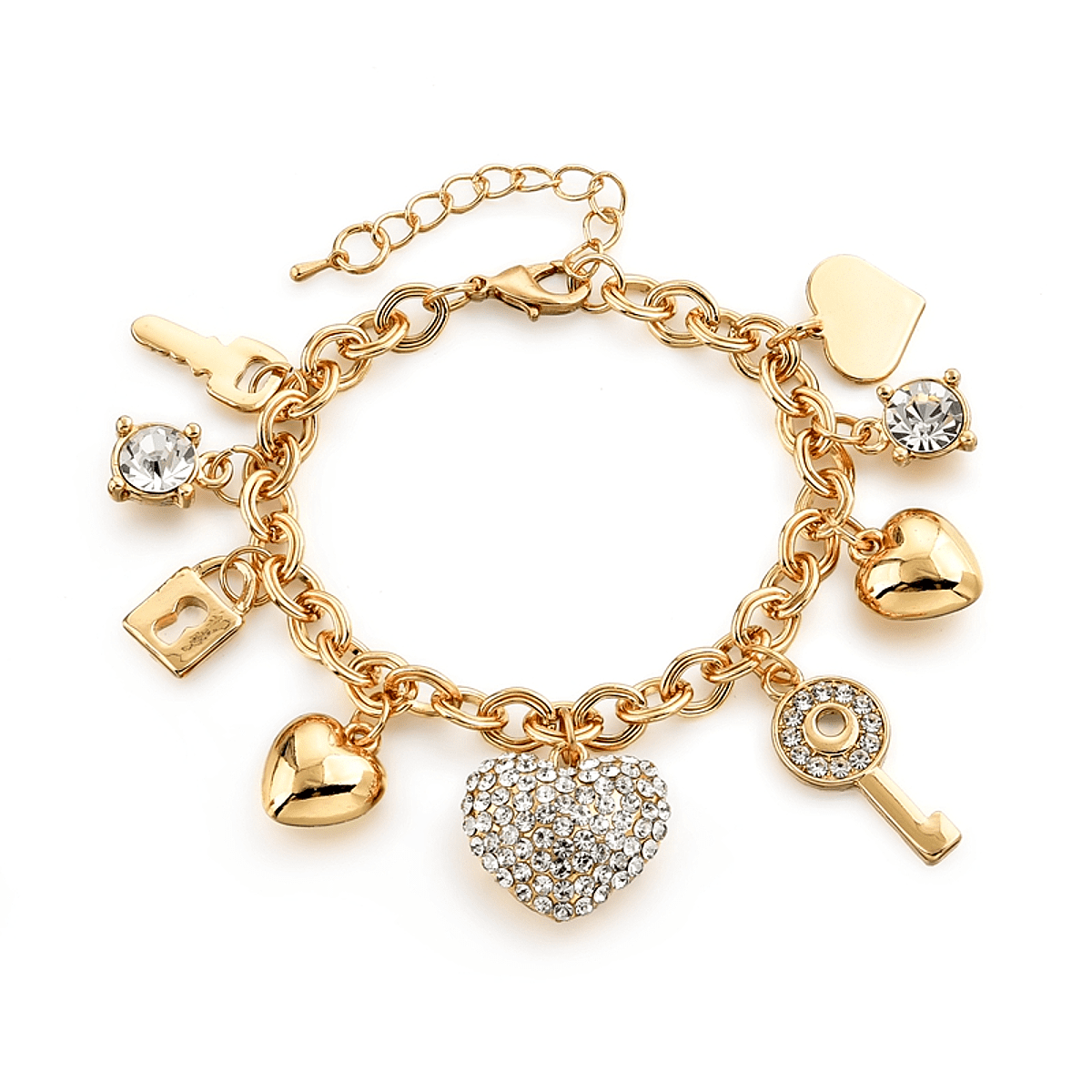Charm Women Bracelet in Gold - Walmart.com