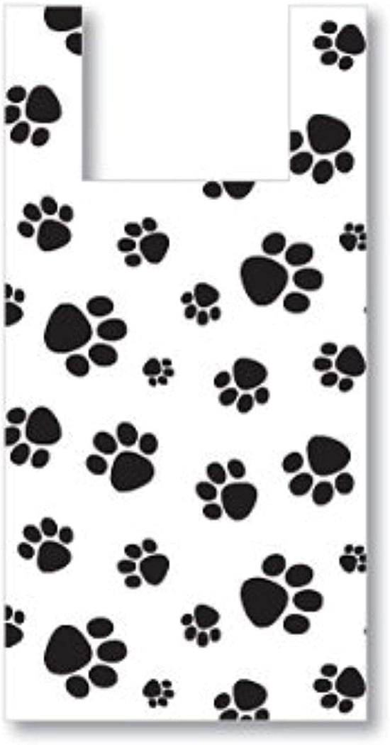 Charm Your Prince 1000 PAW PRINT Disposable Plastic T-Shirt Shopping ...