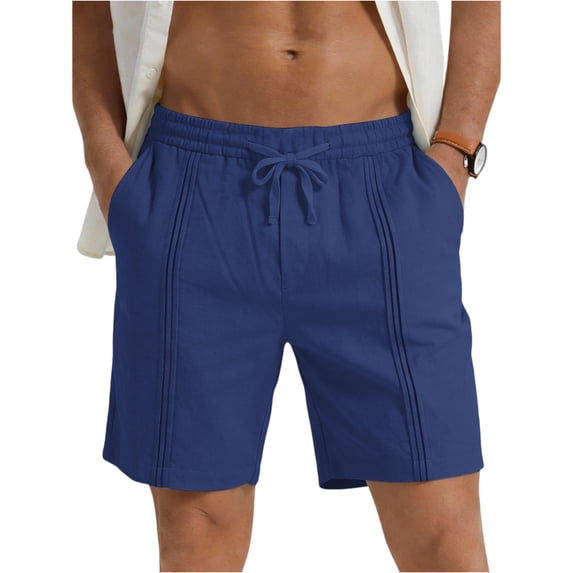CharmCyan Men Drawstring Waist Casual Shorts Relaxed Fit Lightweight ...