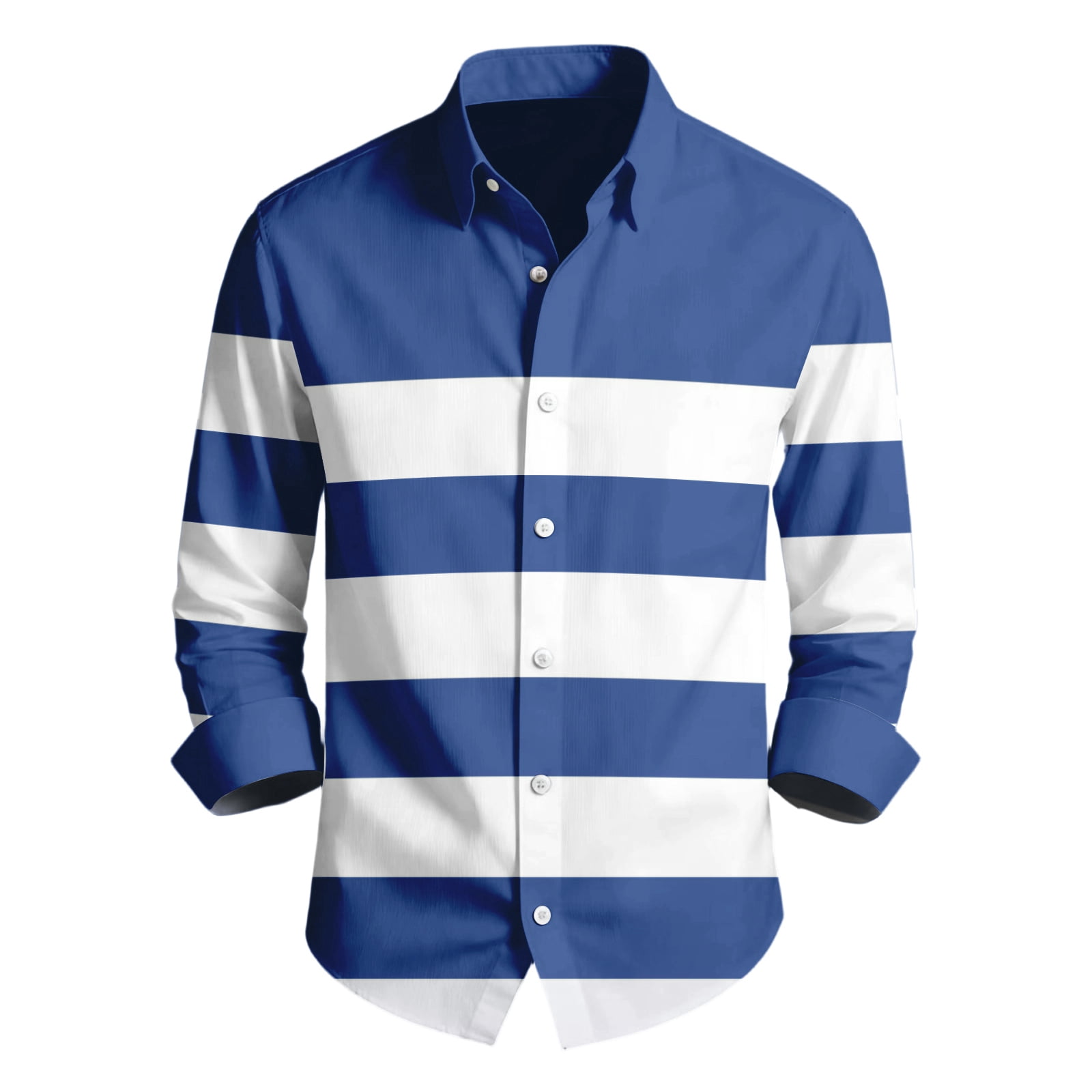 CharmCyan Men Long Sleeve Button Down Shirt Casual Regular Fit Collared ...