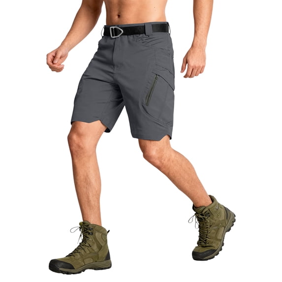 CharmCyan Men Outdoor Tactical Shorts with Adjustable Belt Quick Dry ...