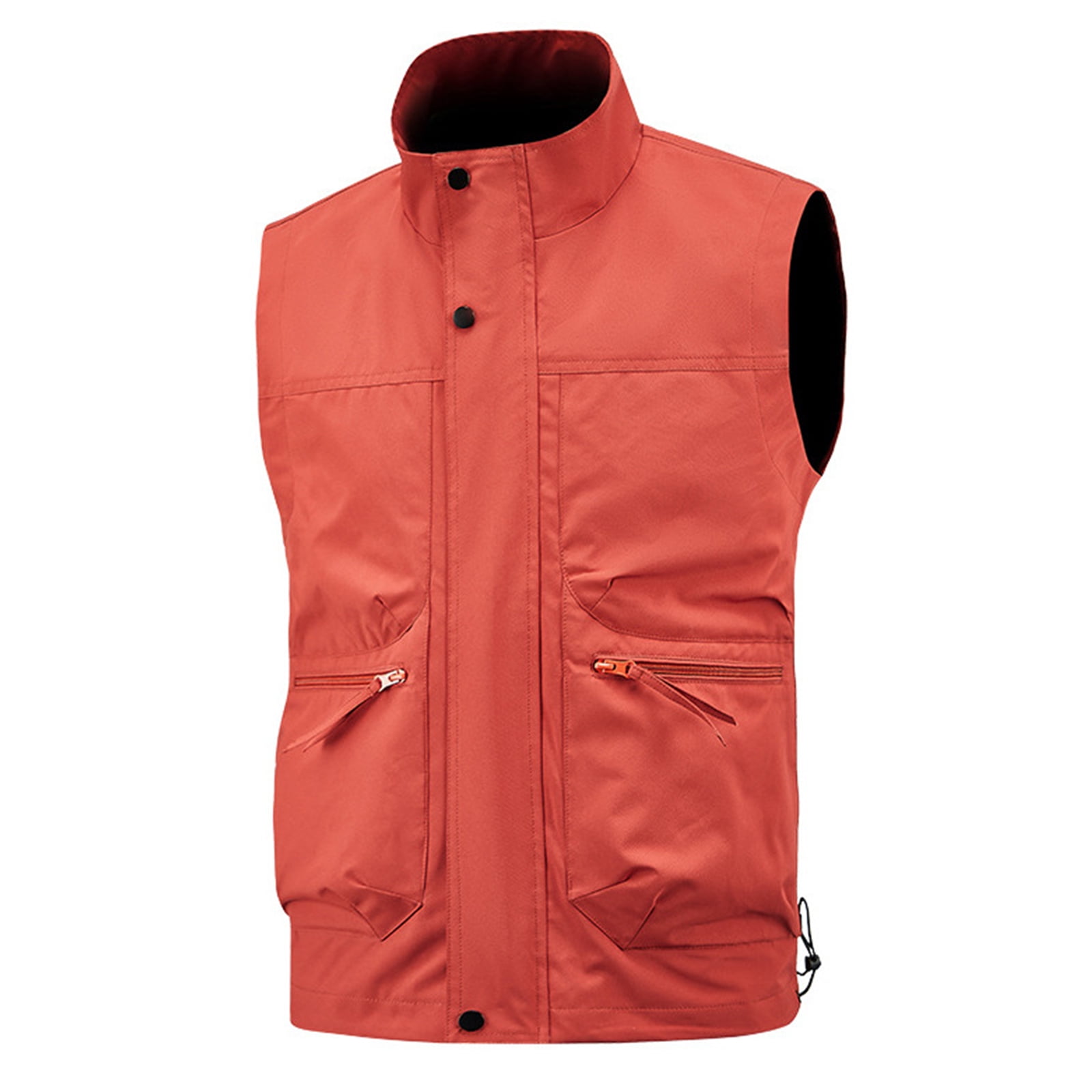 CharmCyan Men Sleeveless Vest Cargo Casual Multi Pocket Vests Male Work ...
