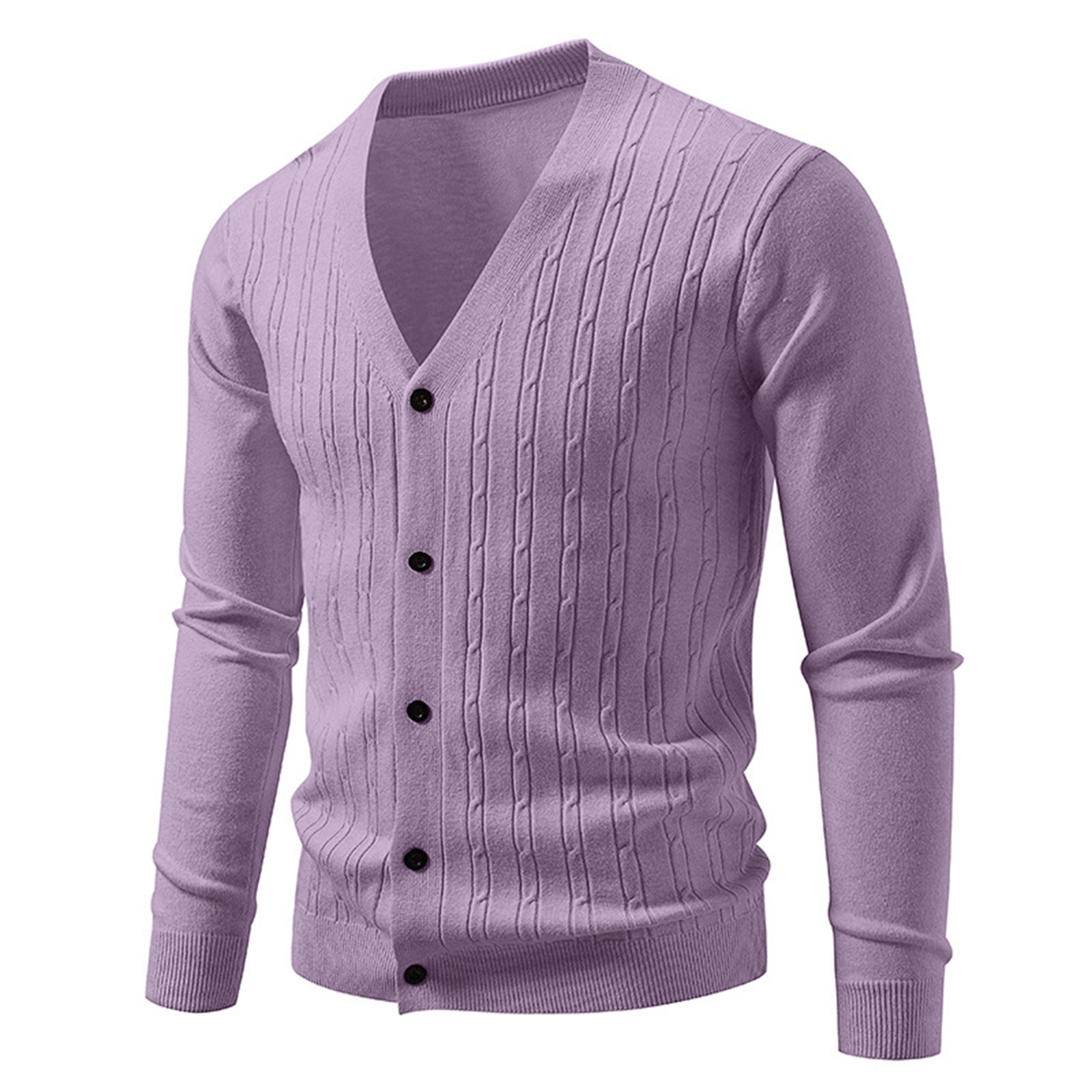 CharmCyan Men V Neck Button Down Cardigan Sweater Lightweight Knitwear ...