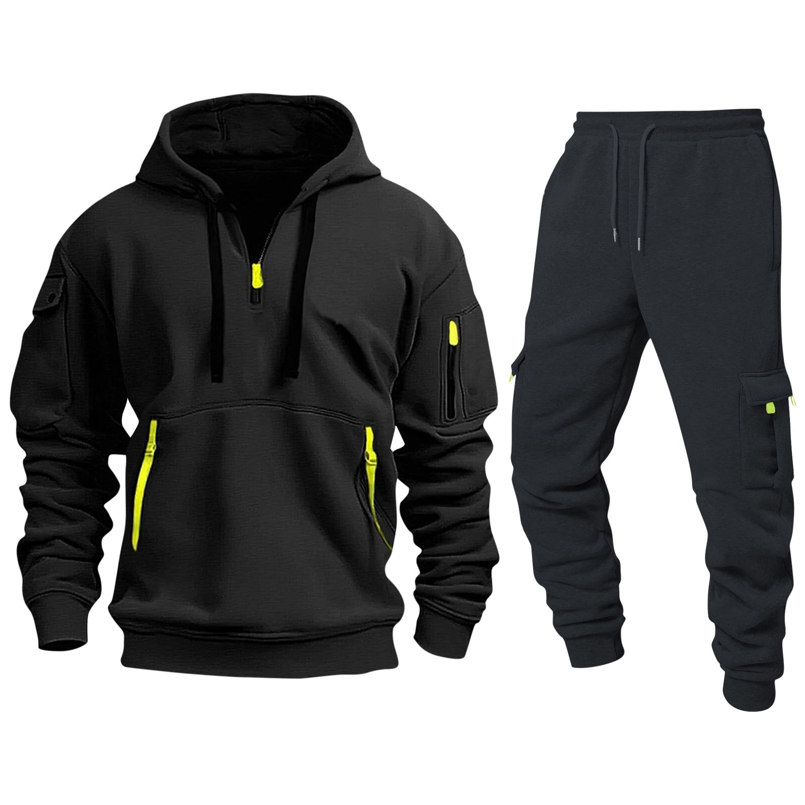 CharmCyan Men’s 2 Piece Tracksuit Set – Casual Hoodie Sweatshirt with ...
