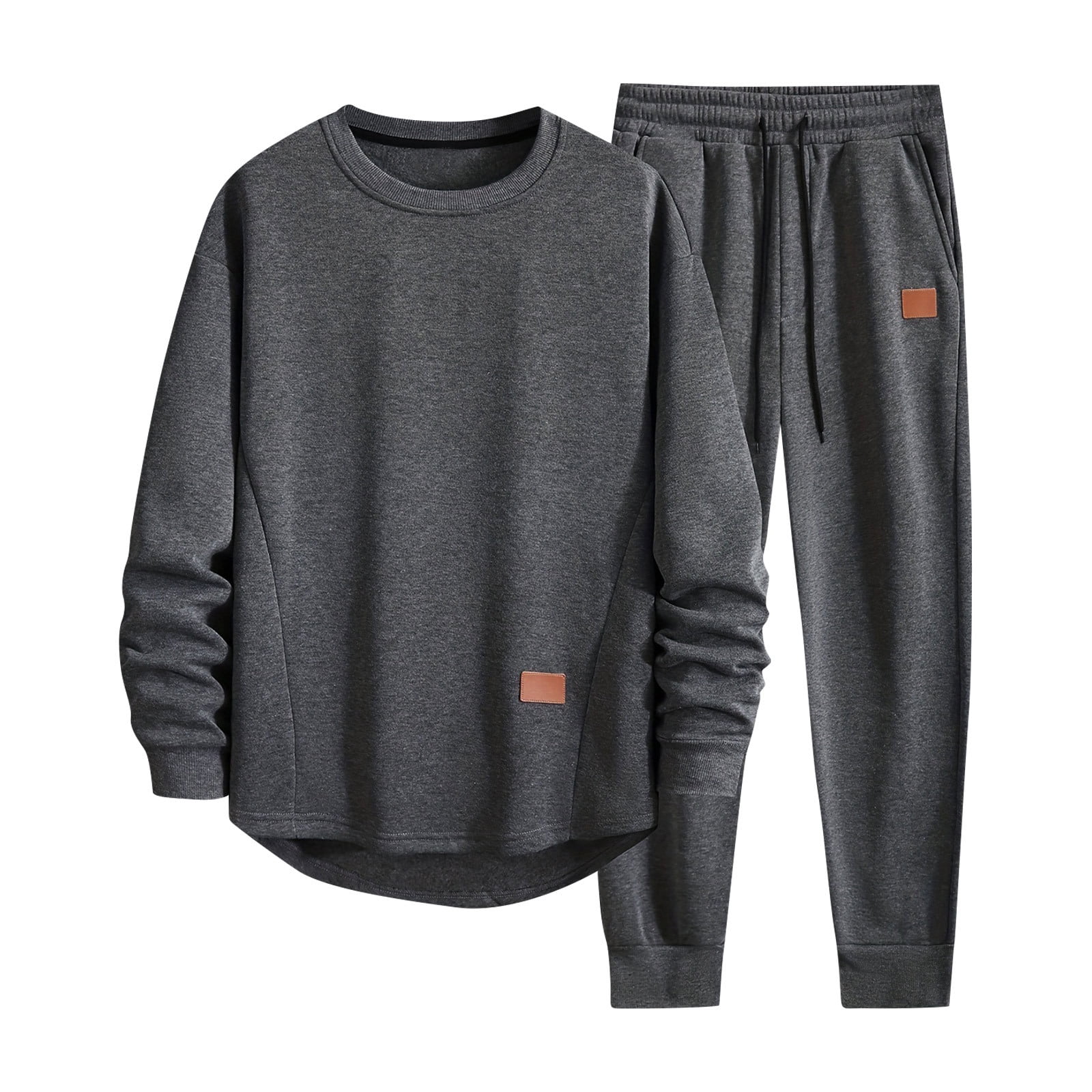 CharmCyan Men's 2 Piece Tracksuit Set, Long Sleeve Crewneck Sweatshirt ...
