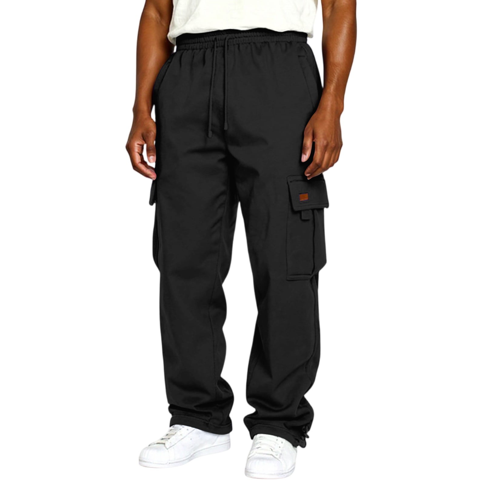 CharmCyan Men's Cargo Sweatpants with Adjustable Drawstring Waist ...