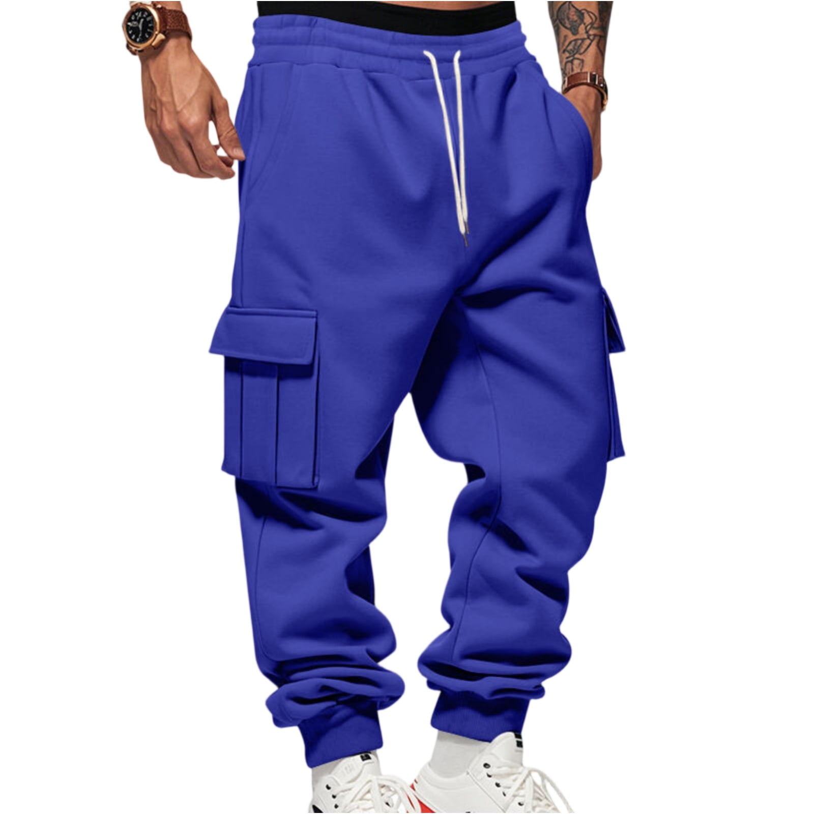 CharmCyan Mens Casual Jogger Pants with Drawstring Waist and Multiple ...